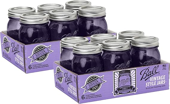 Amazon.com: Ball Jar Ball Heritage Collection Pint Jars with Lids and ...