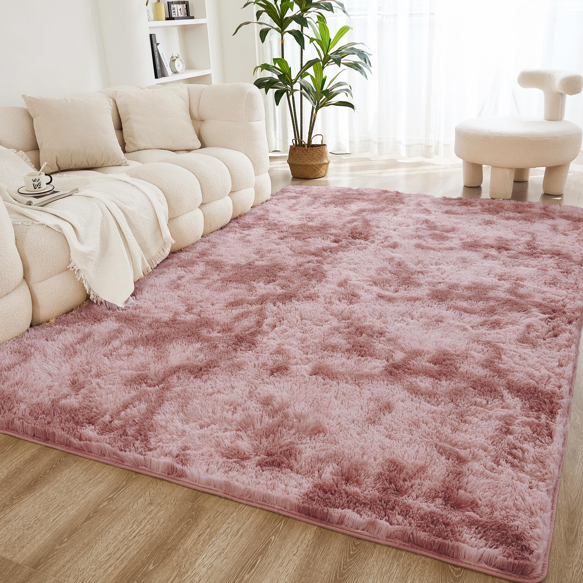Amazon.com: Litanika 9x12 Shag Area Rug for Living Room Bedroom, Tie ...