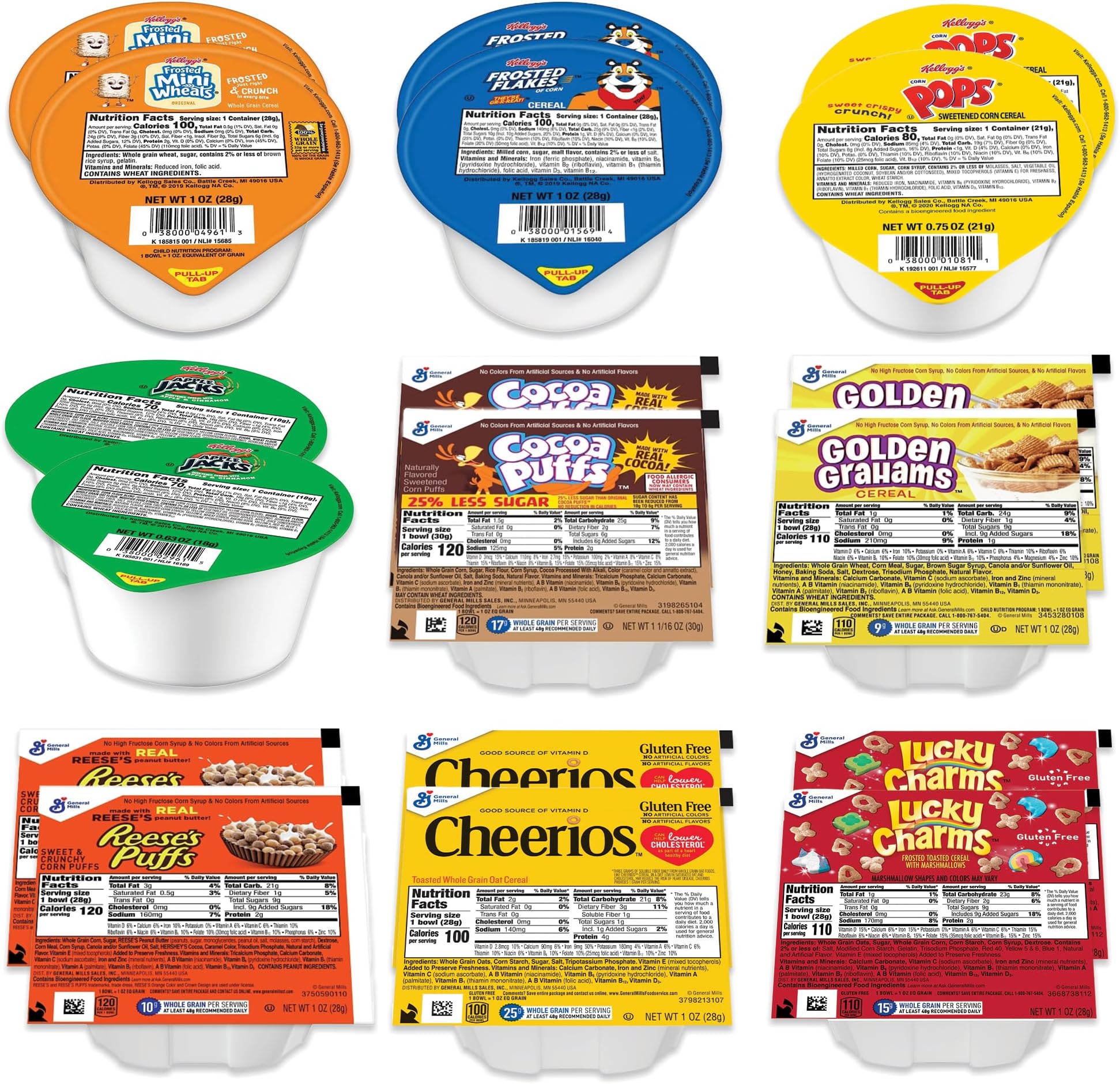 Amazon.com: Mini Cereal Boxes Variety Pack - Single Serve Breakfast ...