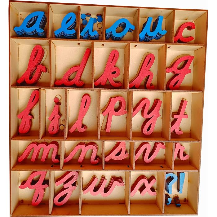 Buy Cryo Craft Montessori Preschool Movable Cursive Letter/Alphabets 12 ...