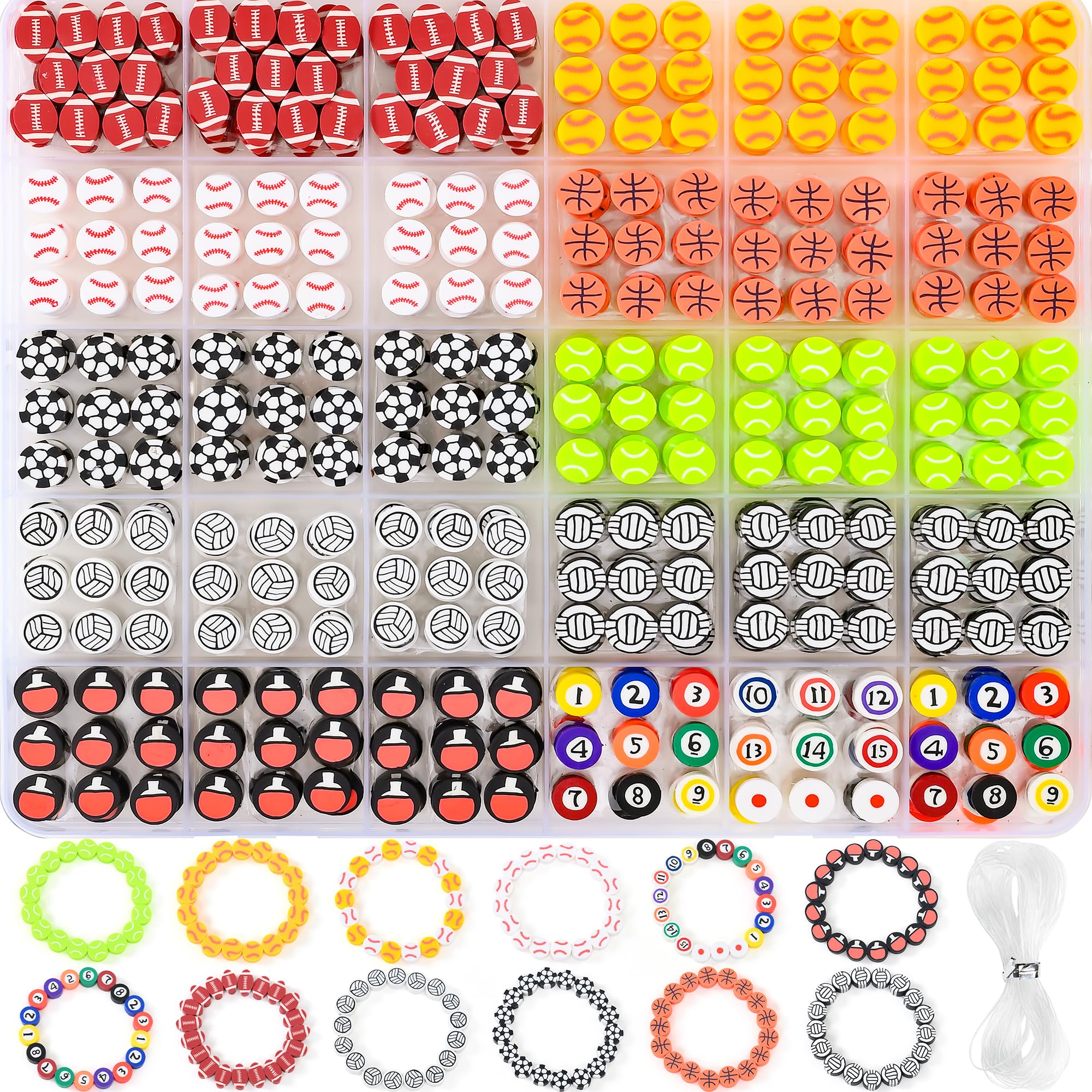 Amazon.com: 600pcs Polymer Clay Beads Friendship Bracelet Making kit ...
