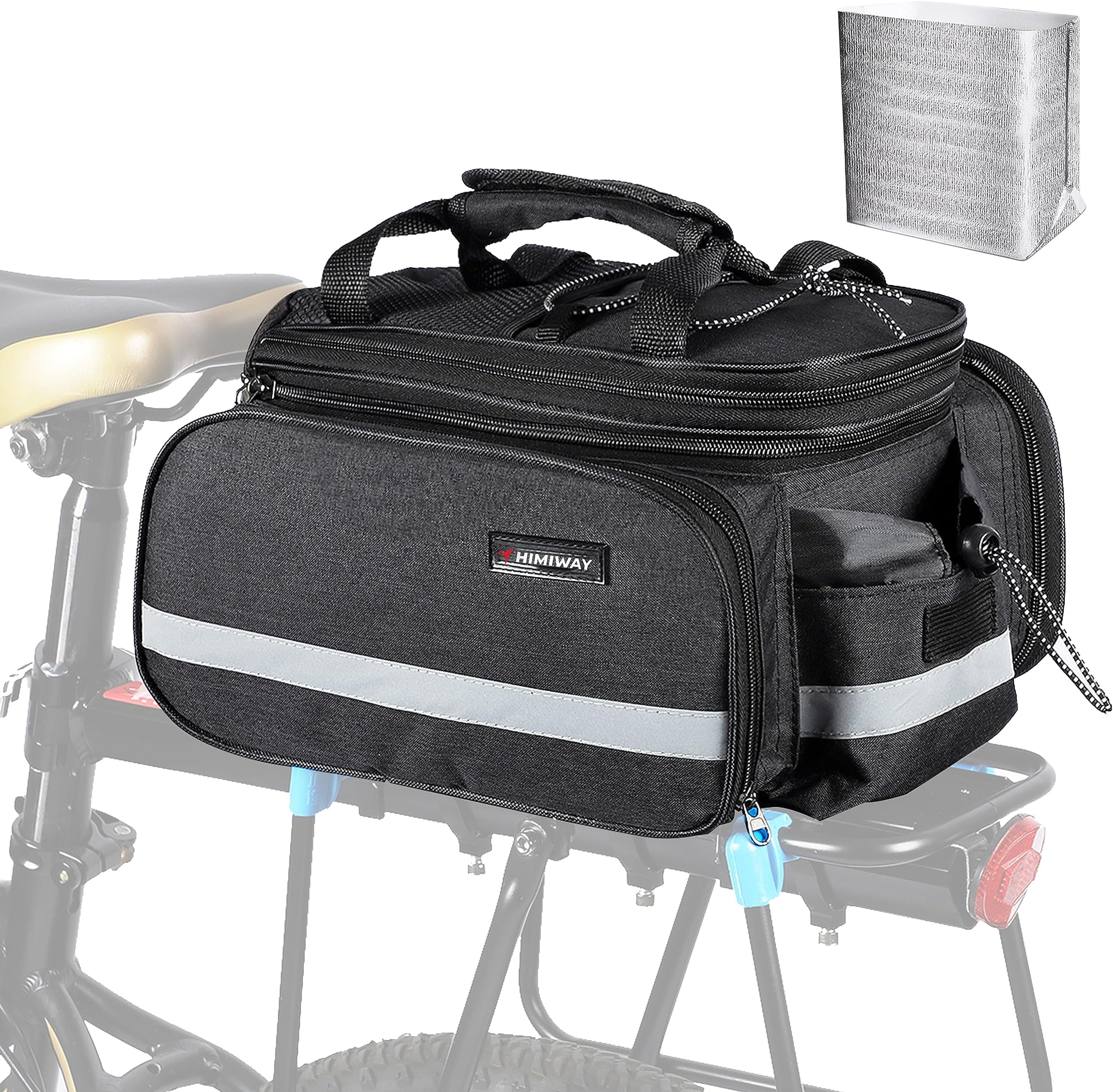 Amazon.com: Himiway Bike Panniers 3 in 1 Bike Bag for Rear Rack 10 L Maximum 25 L for Cargo Rack ...