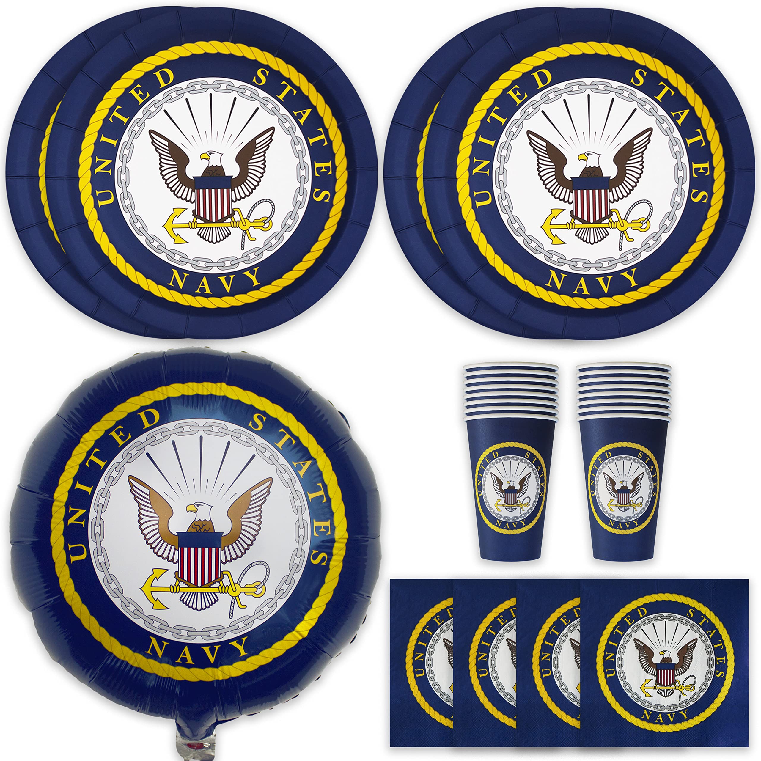 Amazon.com: Havercamp U.S. Navy Party for 16 guests! Includes 16 Dinner ...