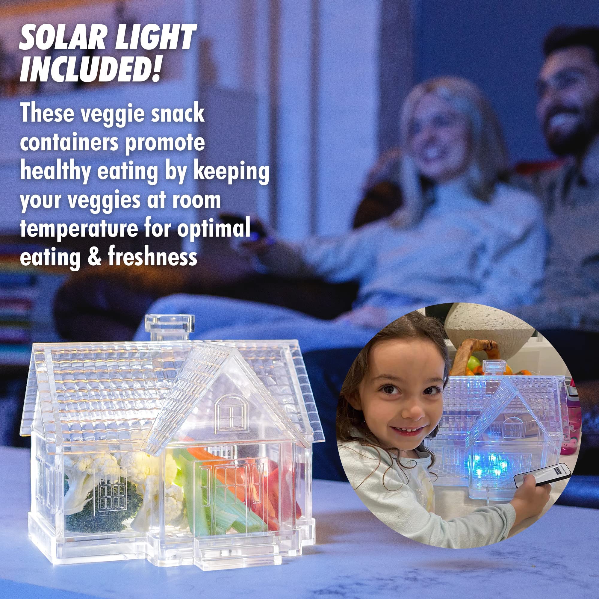 Lite N' Fresh Fresh Veggie Snack Container W/ Lid and Solar Light ...