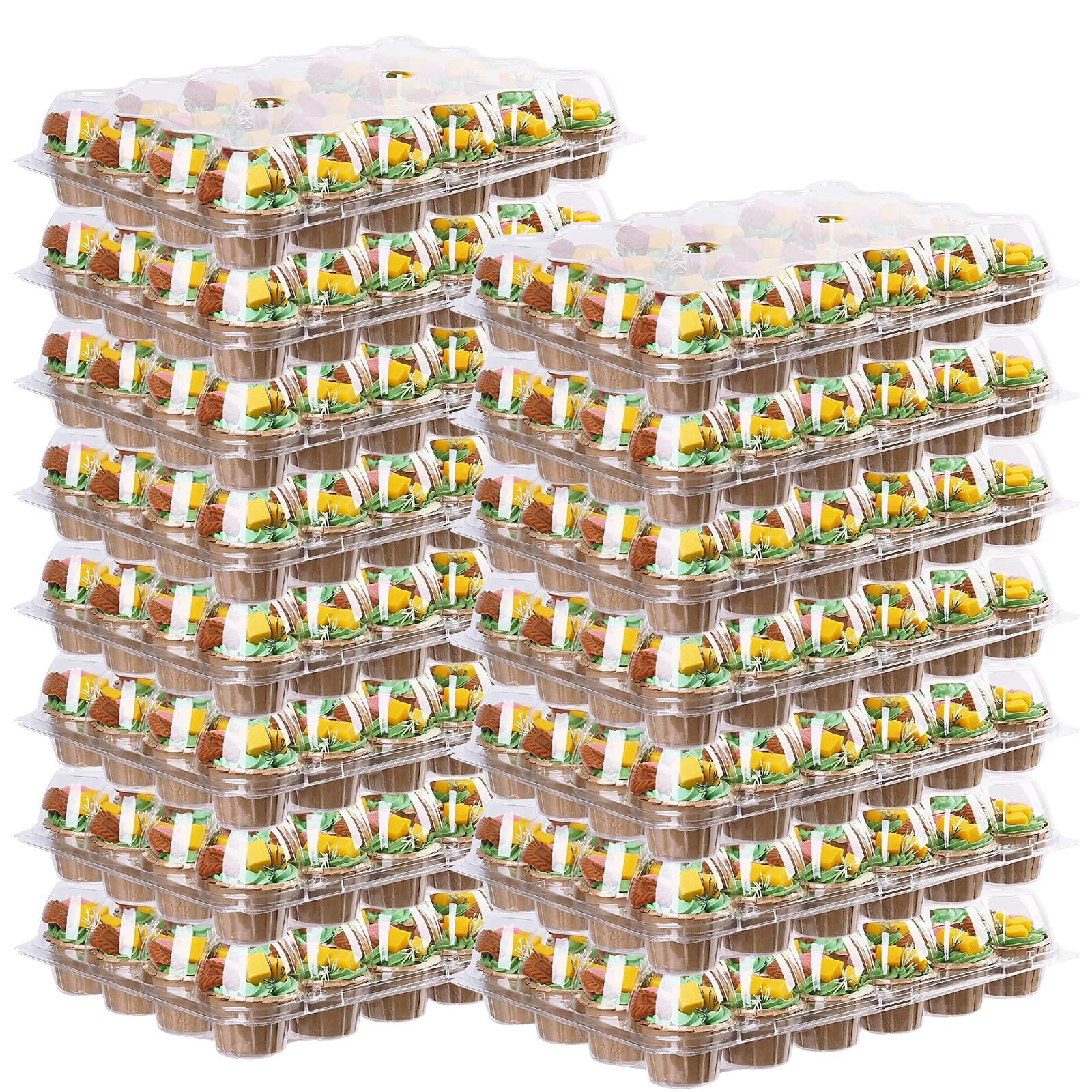 Amazon.com: (12 Count x 15 Pack) Cupcake Containers 12 Count Cupcake ...