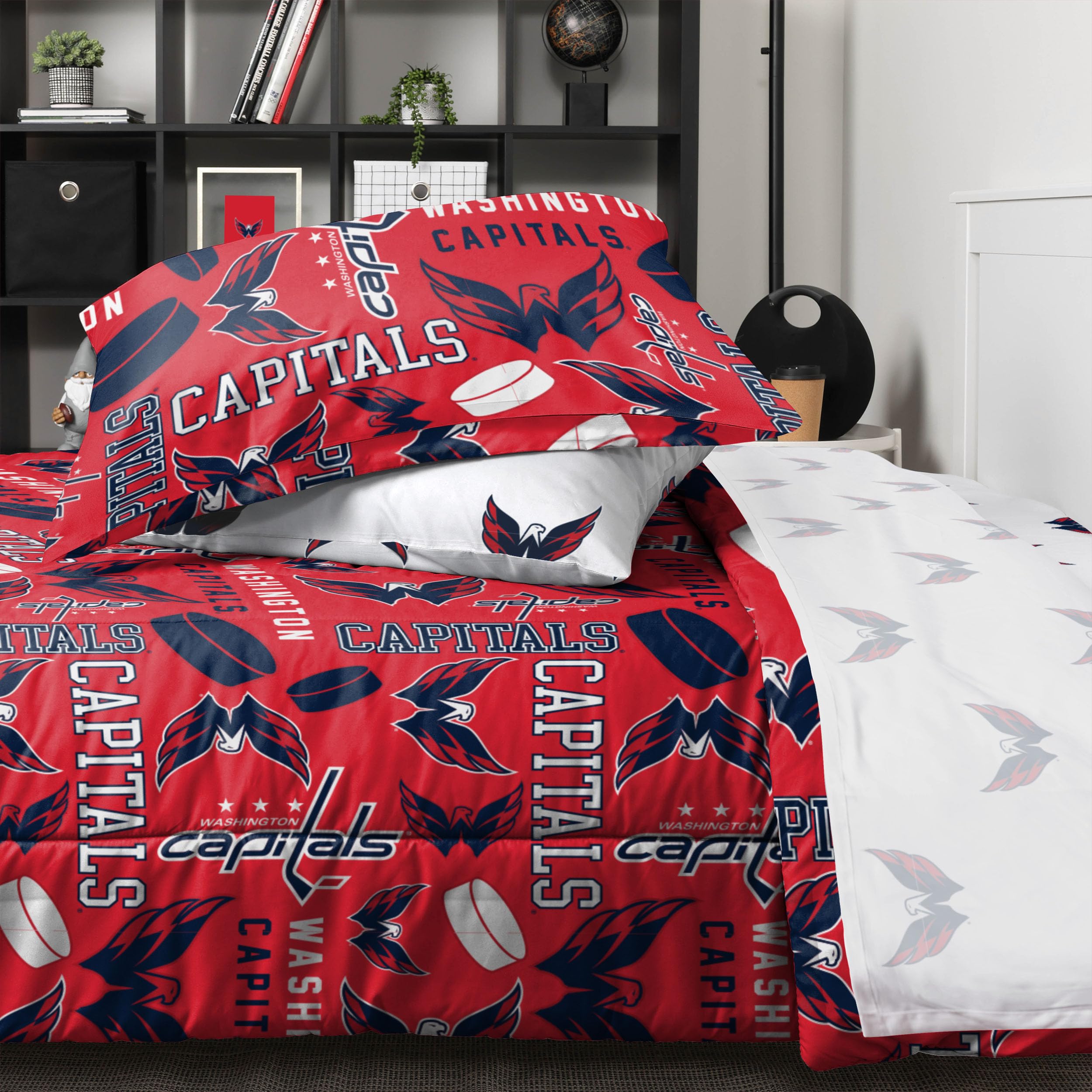 Snapklik.com : FOCO Washington Capitals NHL Team Color Bed In A Bag ...