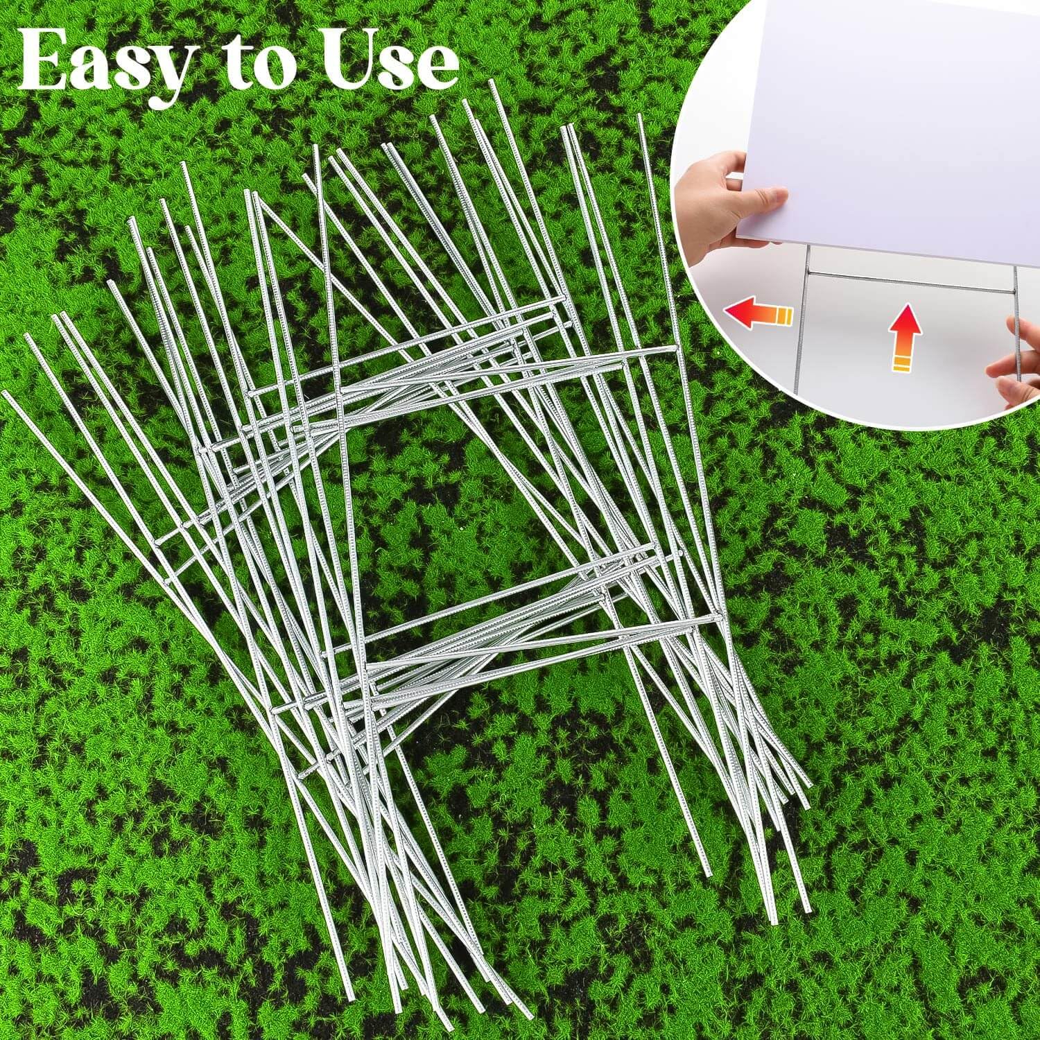 H Frame Wire Stakes 6x24 Inch Wire H Stake Case Of 50 DTI Supply