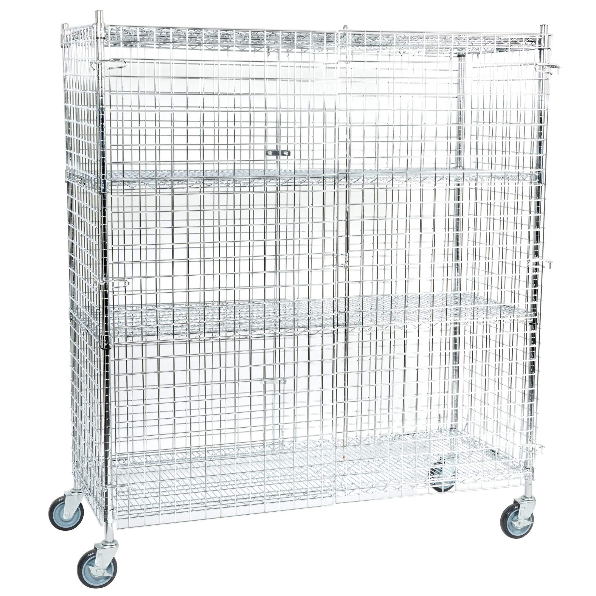 Metal Shelf 6 Tier Wire Shelving Unit with Wheels,Heavy Duty Storage ...