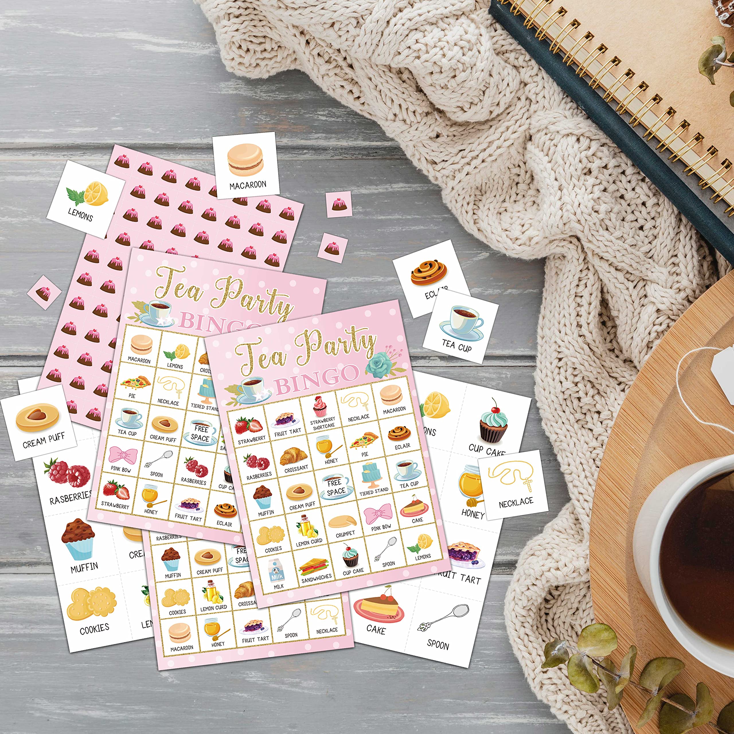 Tea Party Decorations Printable Tea Party Bingo Game, Bridal Shower ...