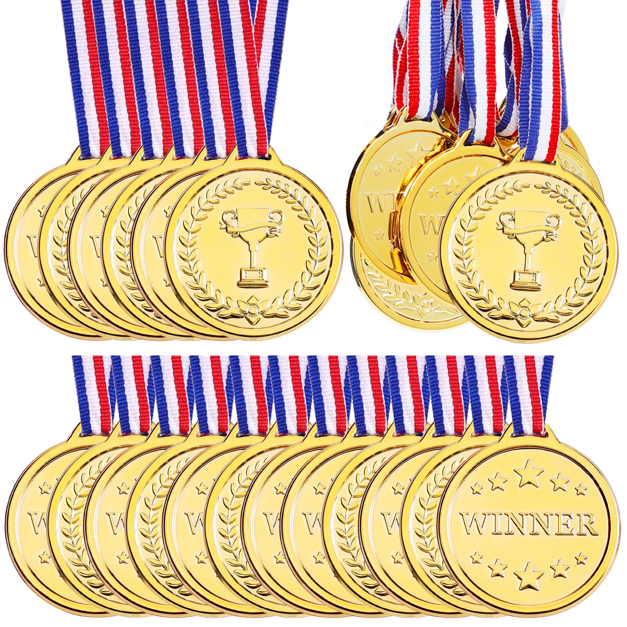 Snapklik.com : Pllieay 24 Pieces 2 Inch Winner Medals Gold Award Medals ...