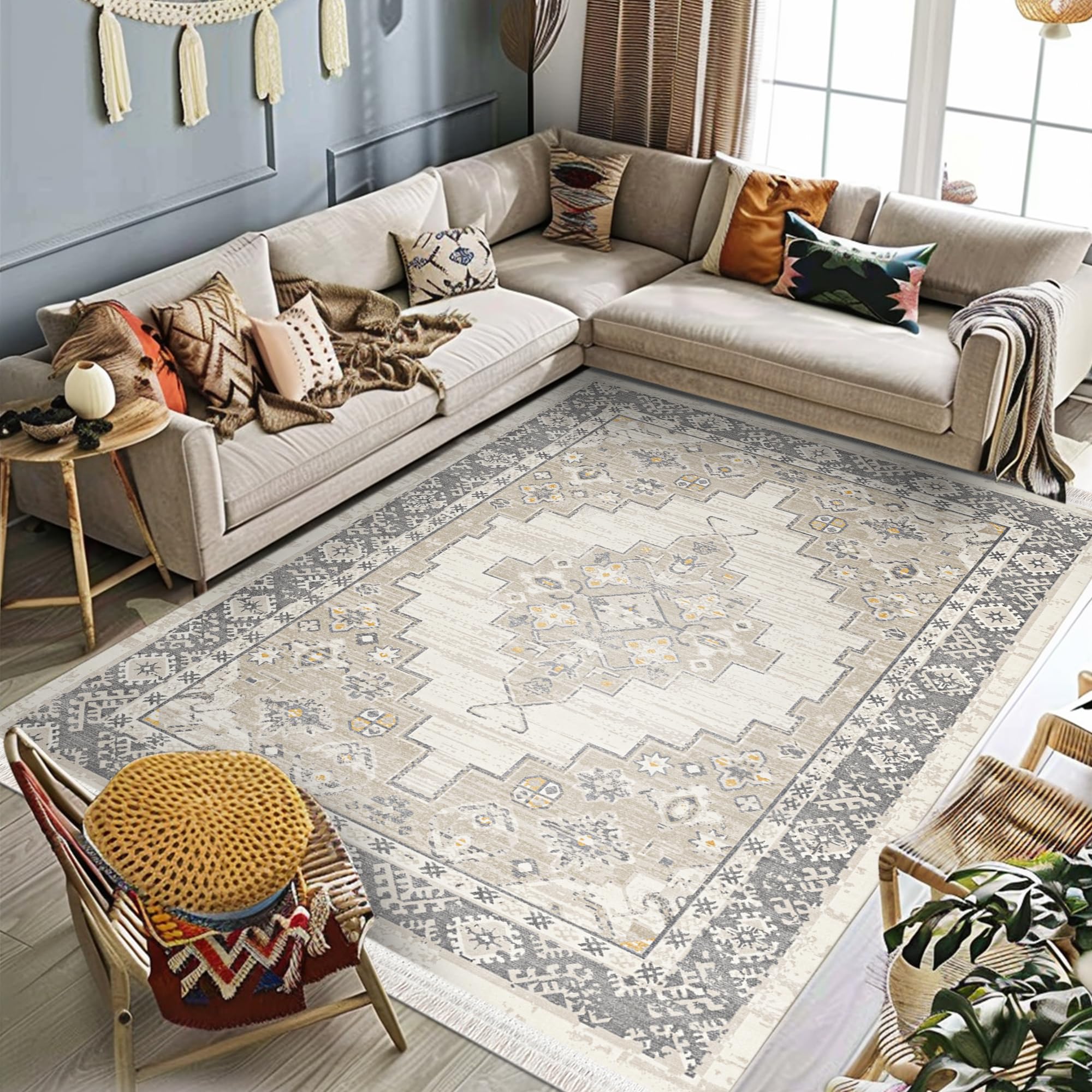 Large Area Floor Rug for Living Room Bedroom Soft Thick Non Slip ...