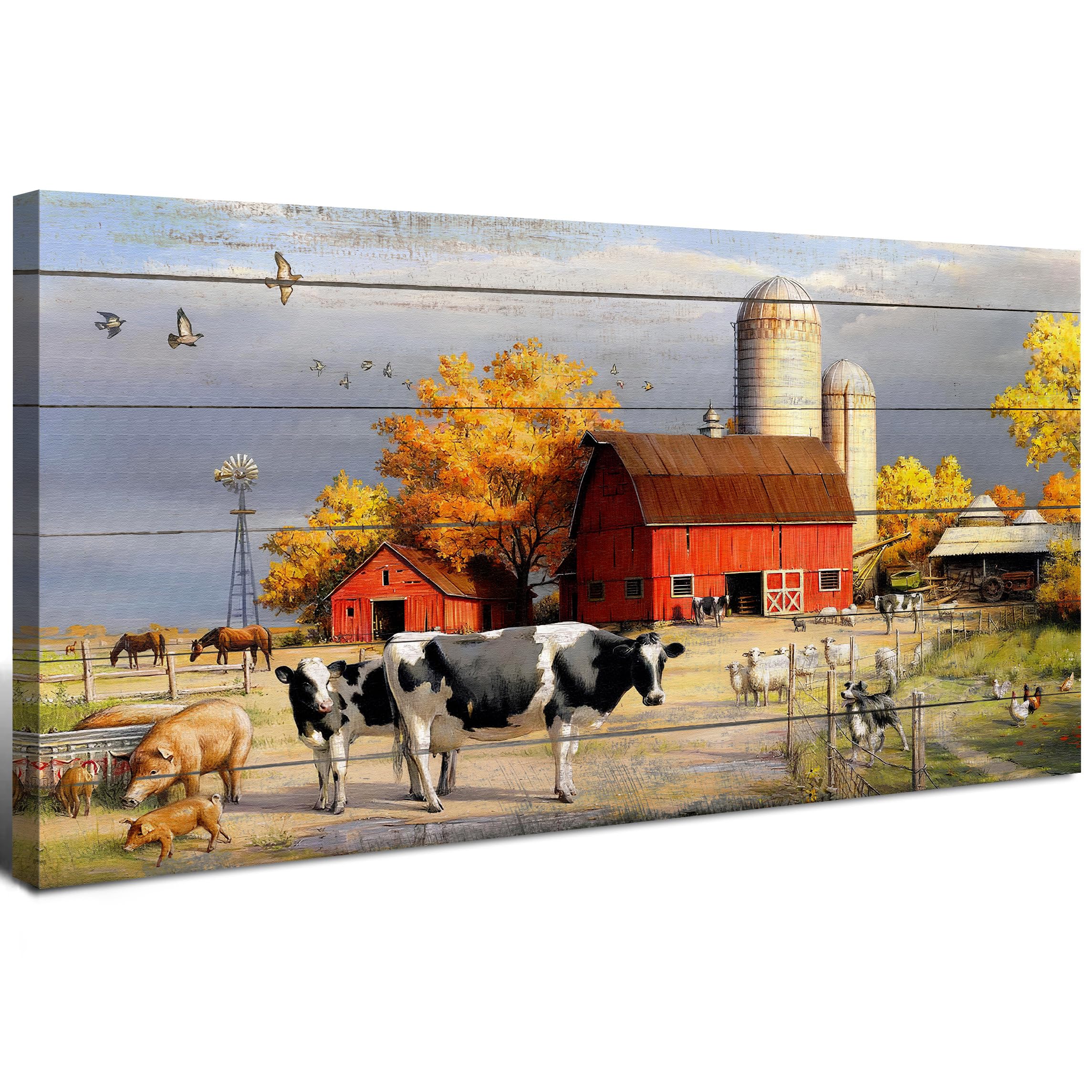 Old Red Country Barn Wallpaper Amazon.com: Farmhouse Rustic Barn Wall