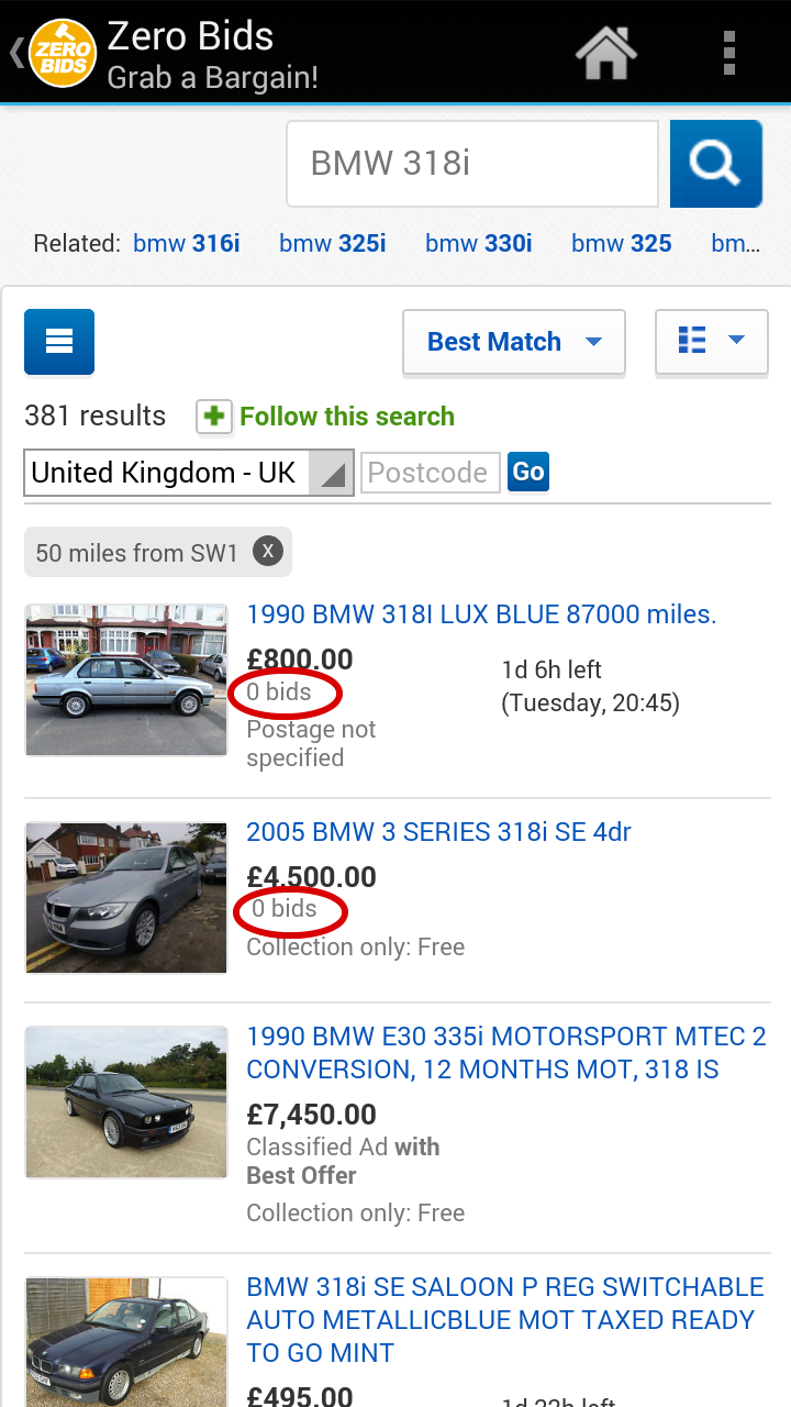 Zero Bid Auctions - App on Amazon Appstore