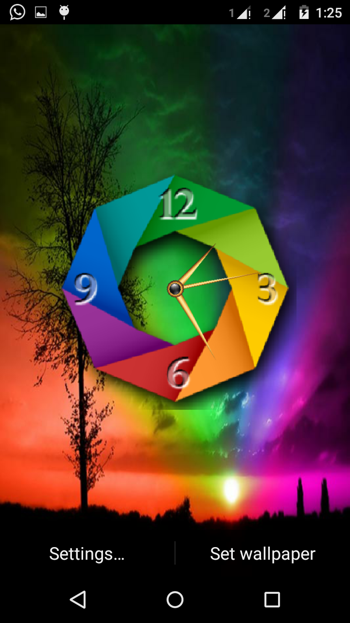 Rainbow Clock Live Wallpaper:Amazon.de:Appstore for Android