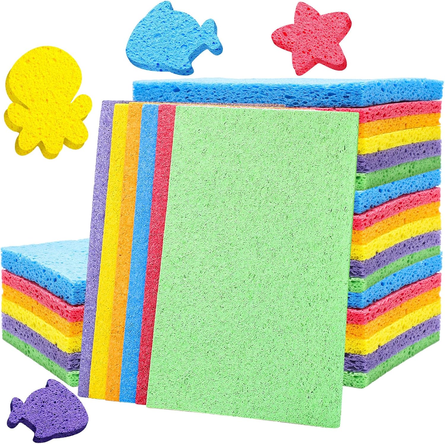 Amazon.com: Honeydak 12 Pcs Cellulose Compressed Sponges 5" x 7" DIY ...