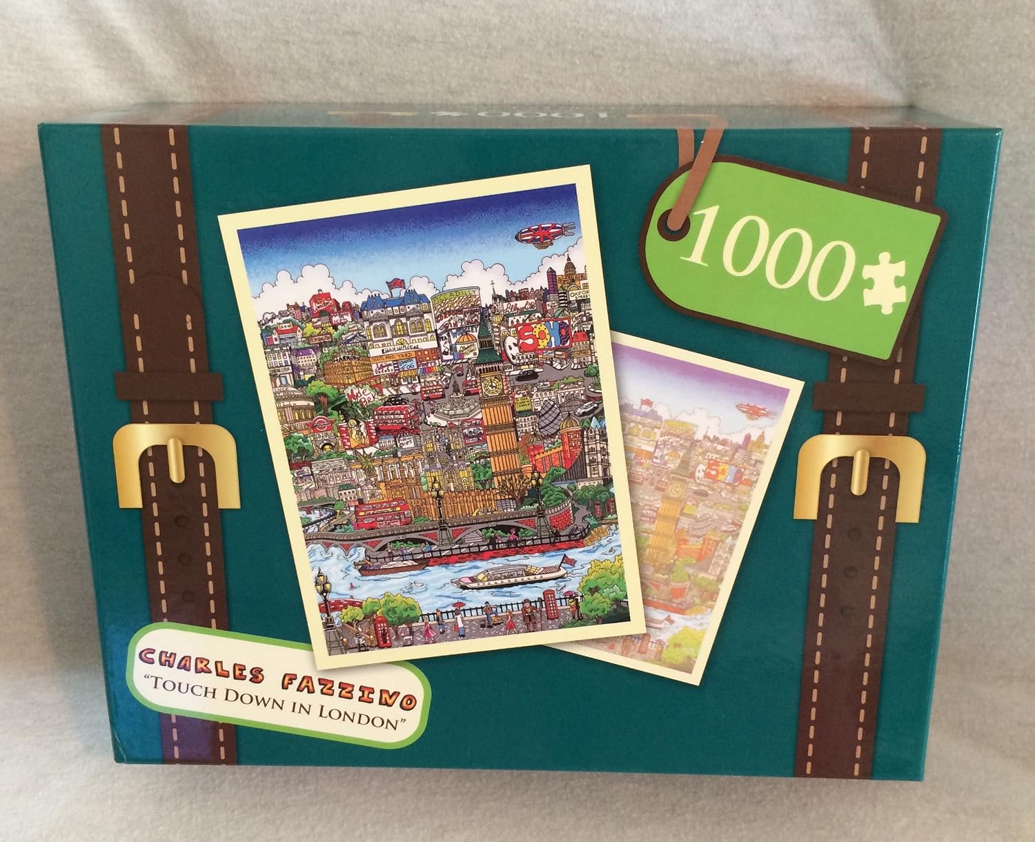 Amazon.com: Charles Fazzino Touch Down in London 1000 Piece Puzzle ...