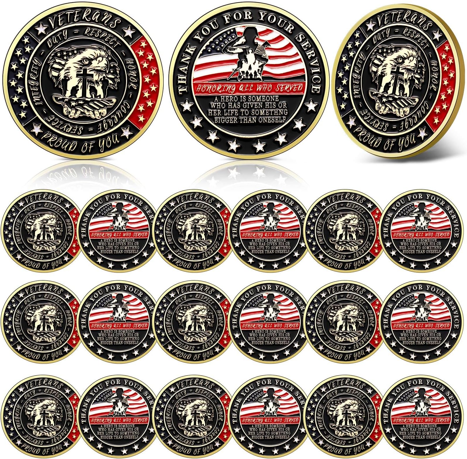 Amazon.com : ASmileIndeep 82 Pcs Military Challenge Coins - Thank You ...