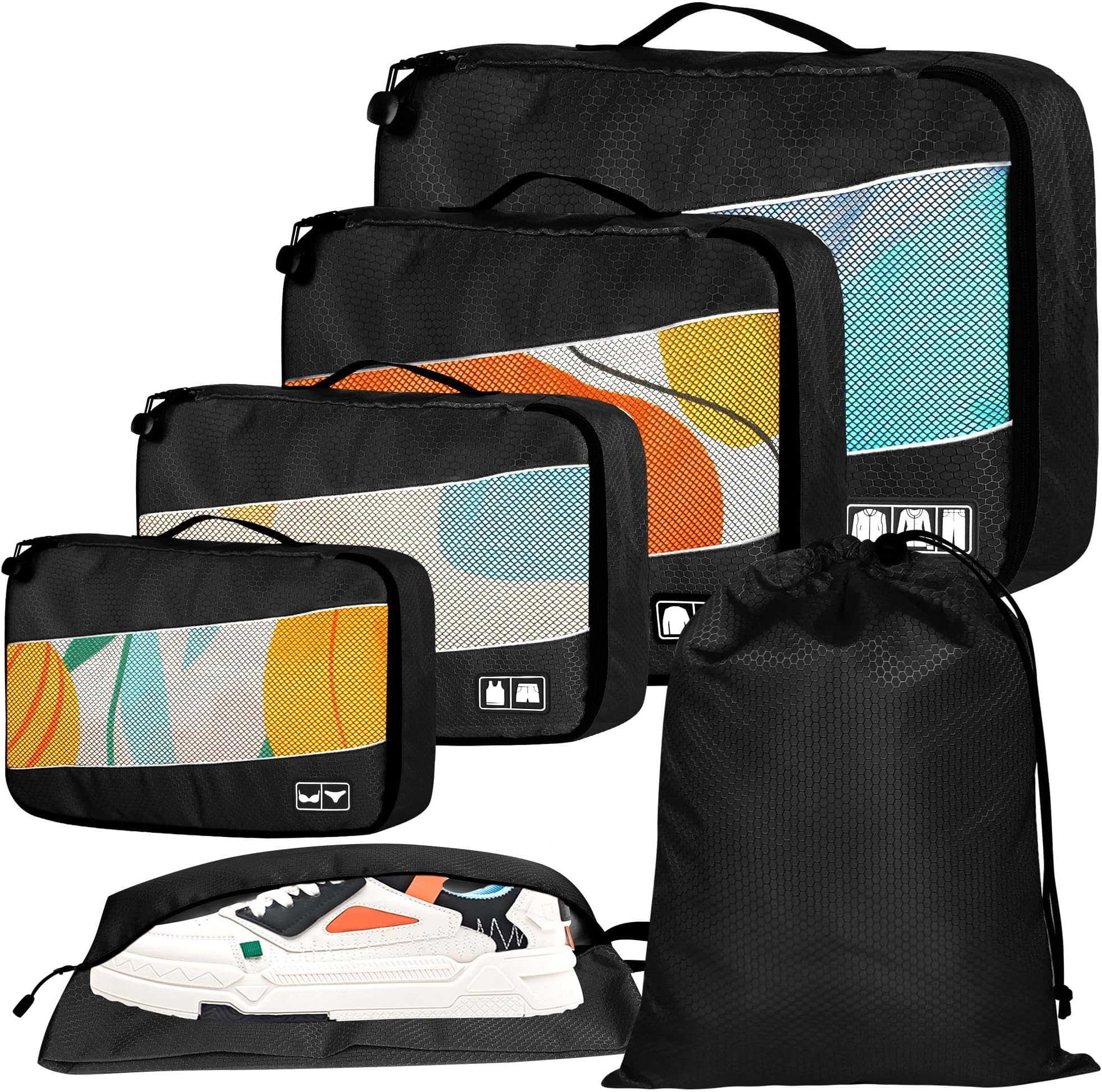 Amazon.com: 4 Pcs Ultralight Compression Packing Cube Organizer Set ...