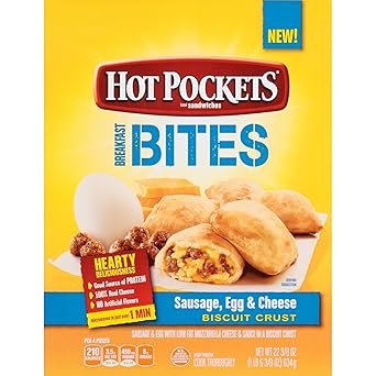 Amazon.com : Hot Pockets Sausage Egg and Cheese Breakfast Bites Bag, 22 ...