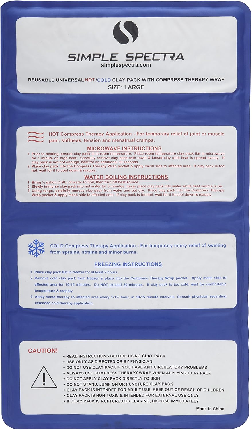 Amazon.com: Ice Pack - Large Reusable Flexible Gel Clay Hot & Cold Clay ...