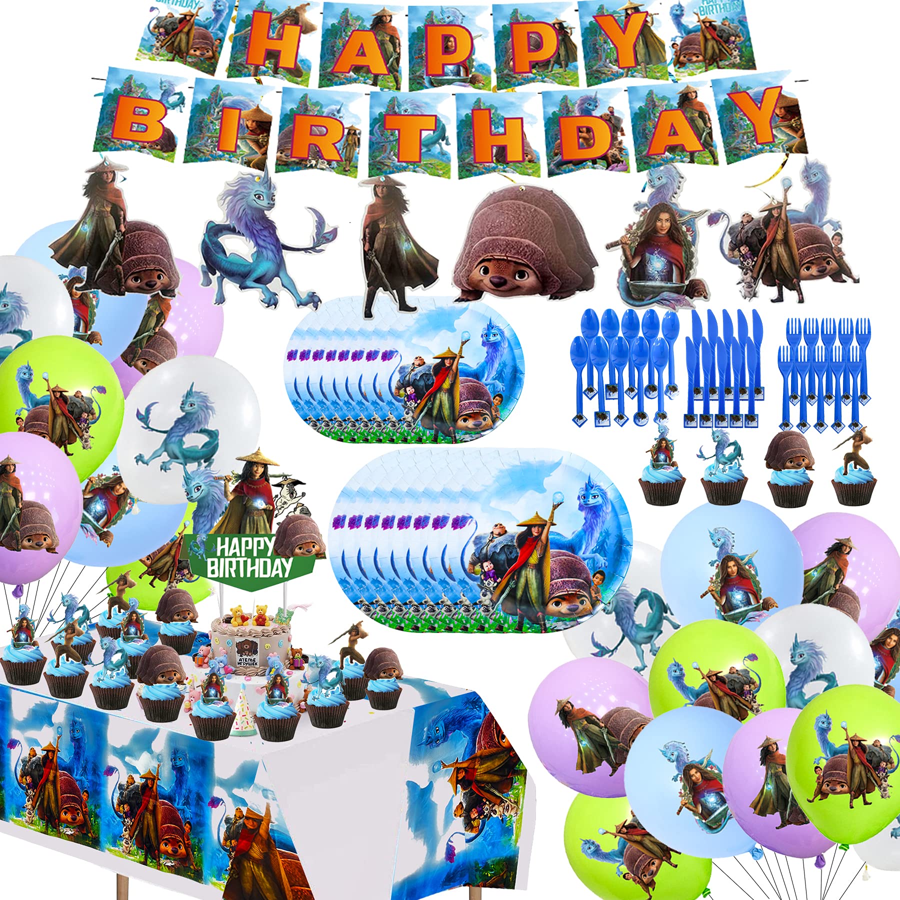 Buy Raya and The Last Dragon Birthday theme Party Supplies and ...