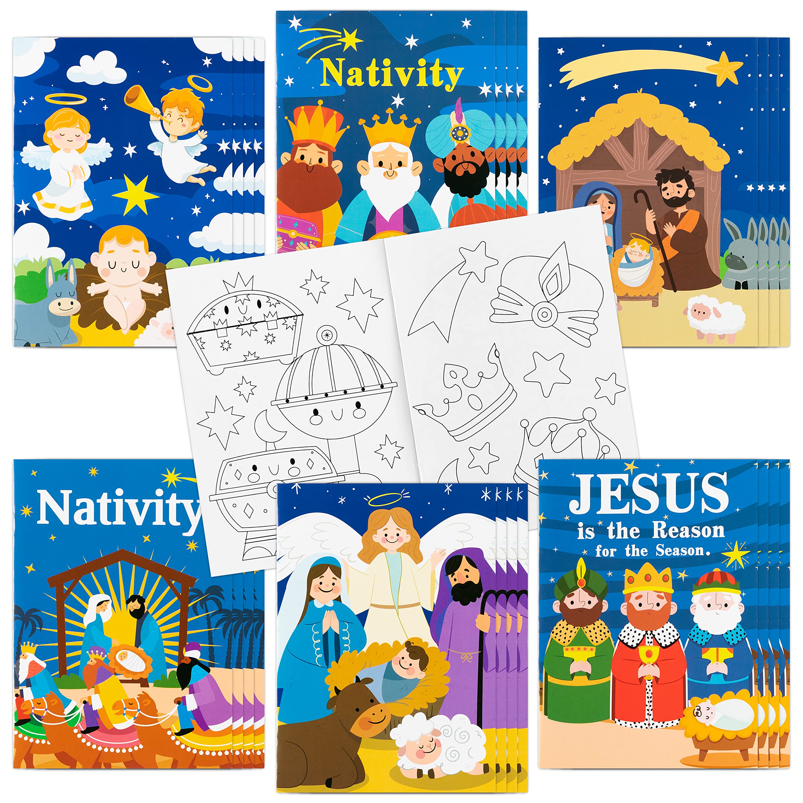 Snapklik.com : Dvbonike 24Pcs Nativity Coloring Books Christian Theme ...