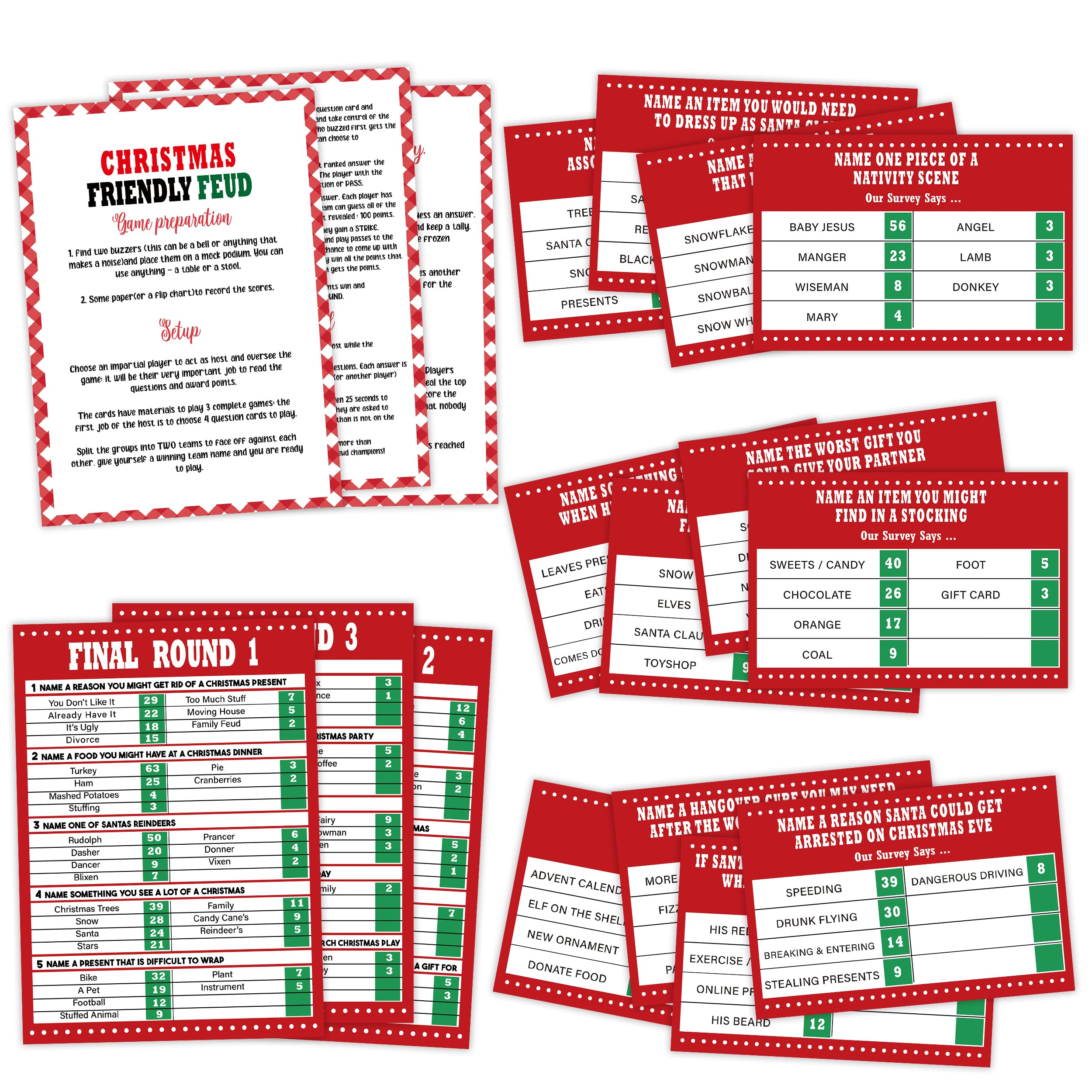 Christmas Feud Game - Holiday Party Trivia Quiz For Adults & Family ...