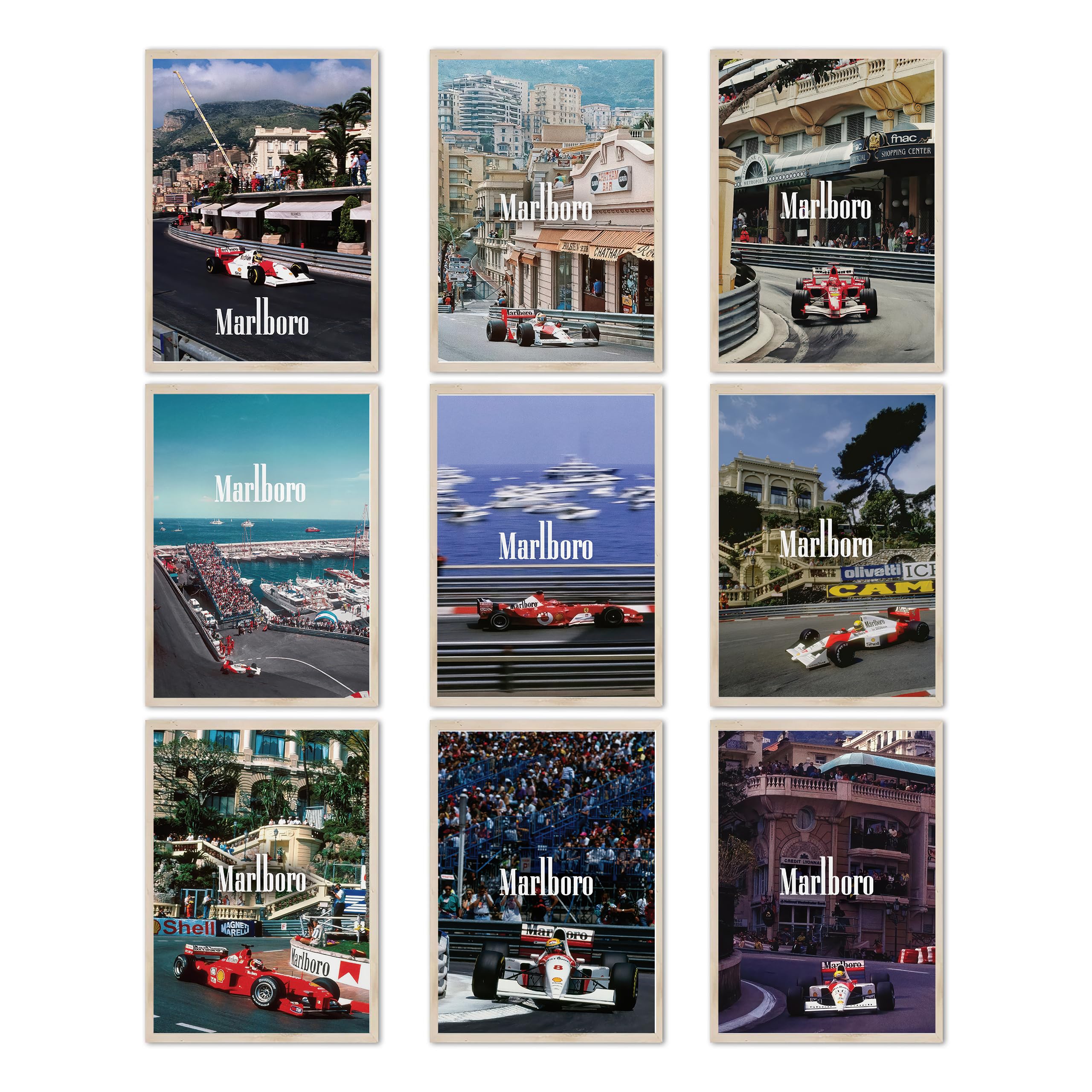 Amazon.com: F1 Posters Set Of 9,Classic Formula 1 Poster Collections ...