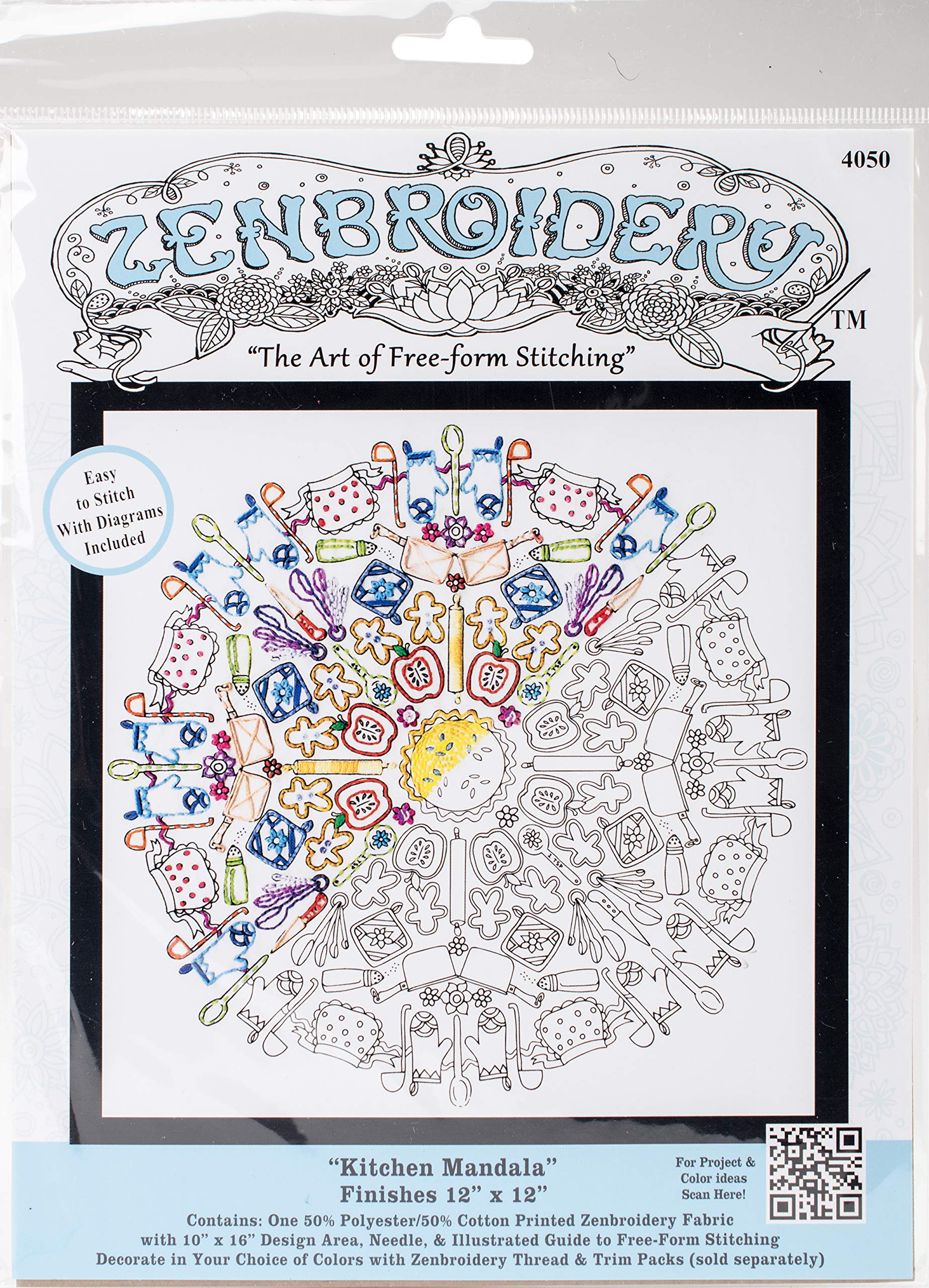 Amazon.com: Design Works Crafts Inc. Zenbroidery Craft Kit, Various
