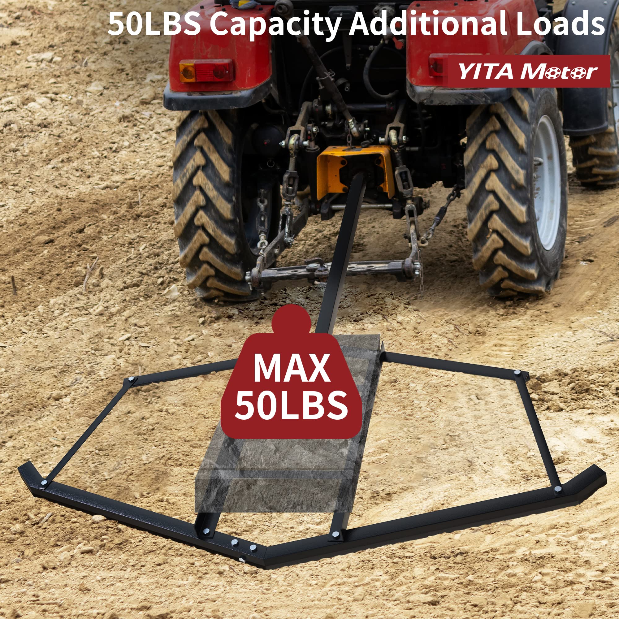 Snapklik.com : YITAMOTOR 72" Wide Driveway Drag Grader Harrow