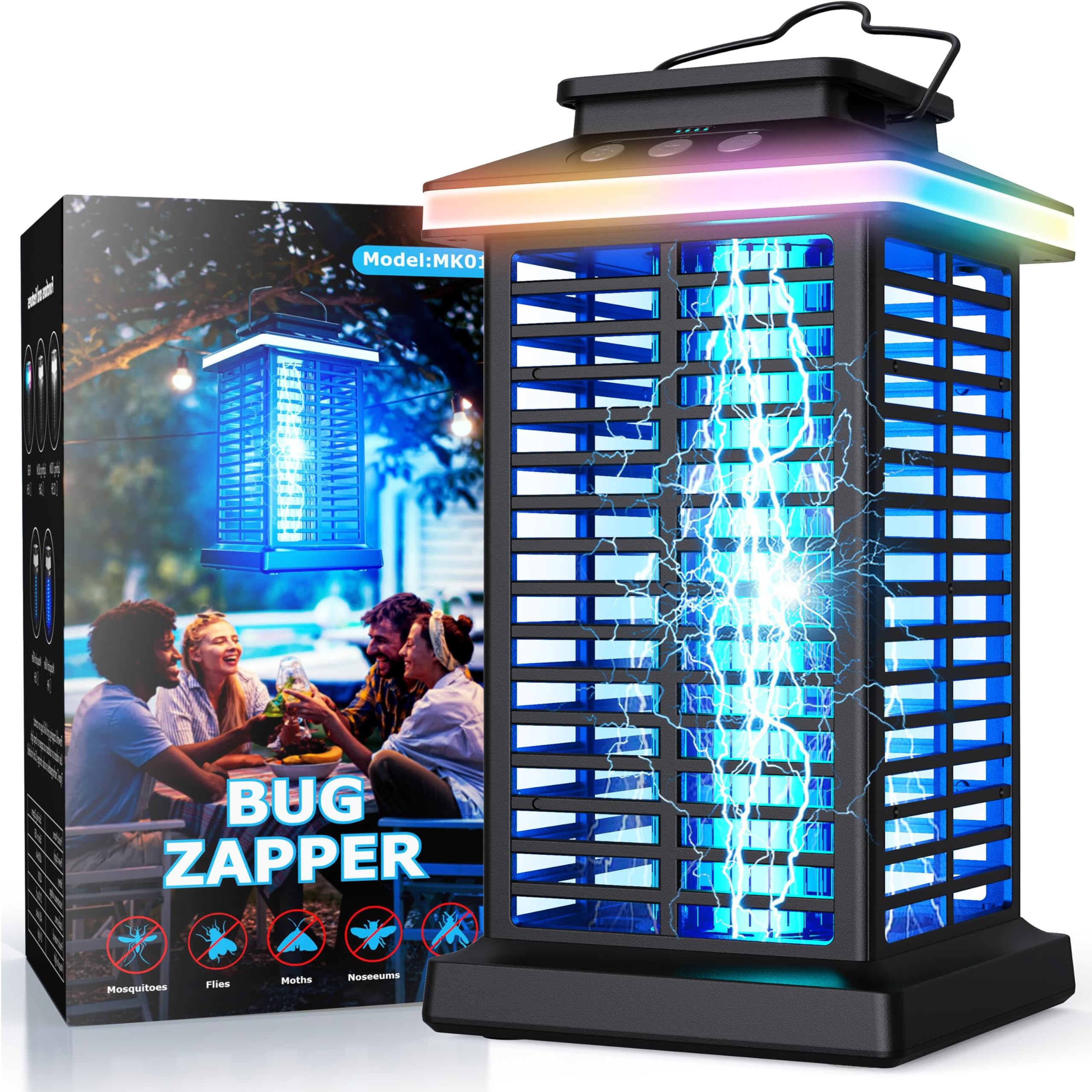 Amazon.com : Bug Zapper Indoor Outdoor, 4200V Electric Mosquito Zapper ...