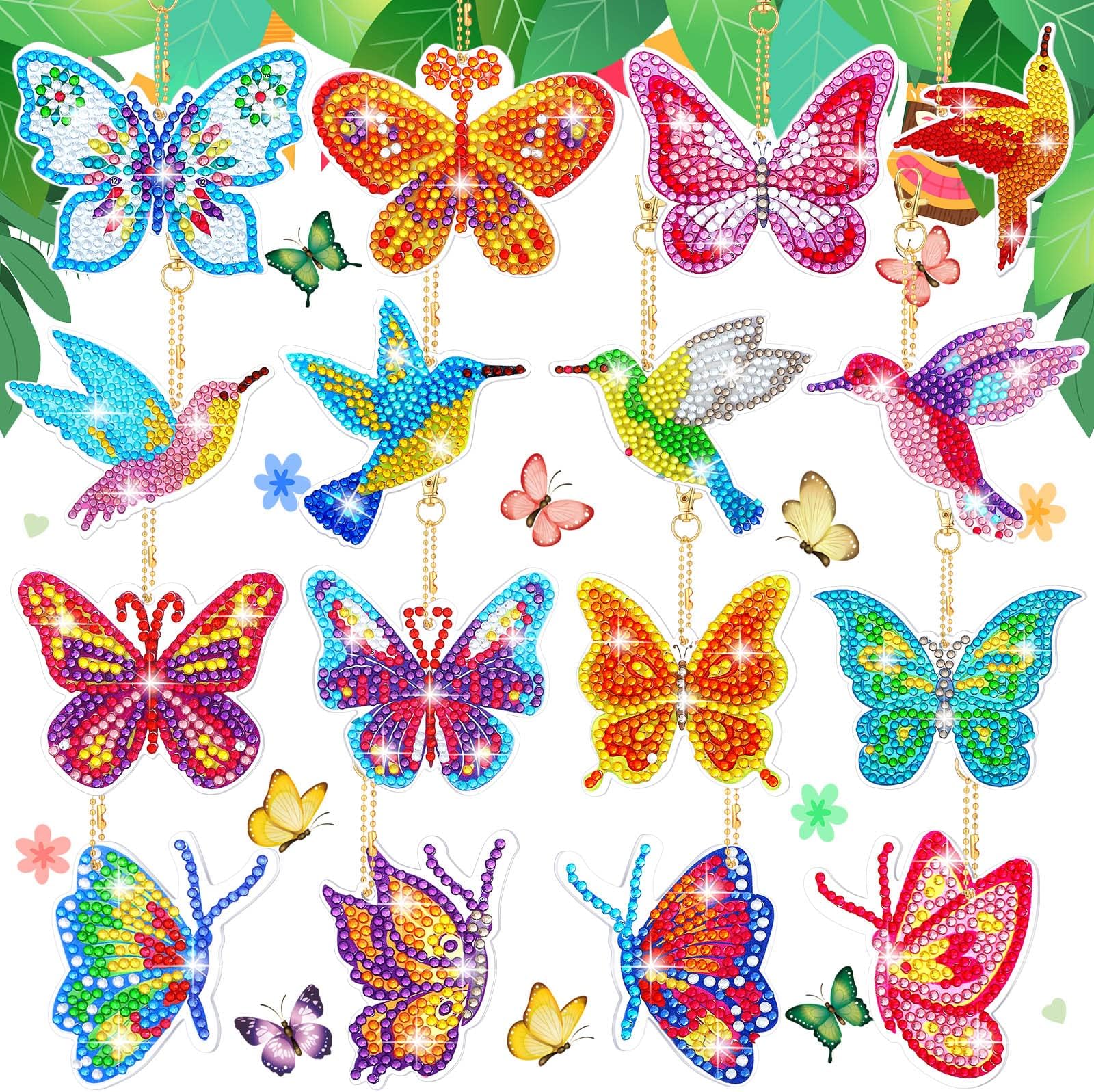 Amazon.com: Diamond -Painting- Art Keychains, 10 Pcs DIY Diamond - Art ...