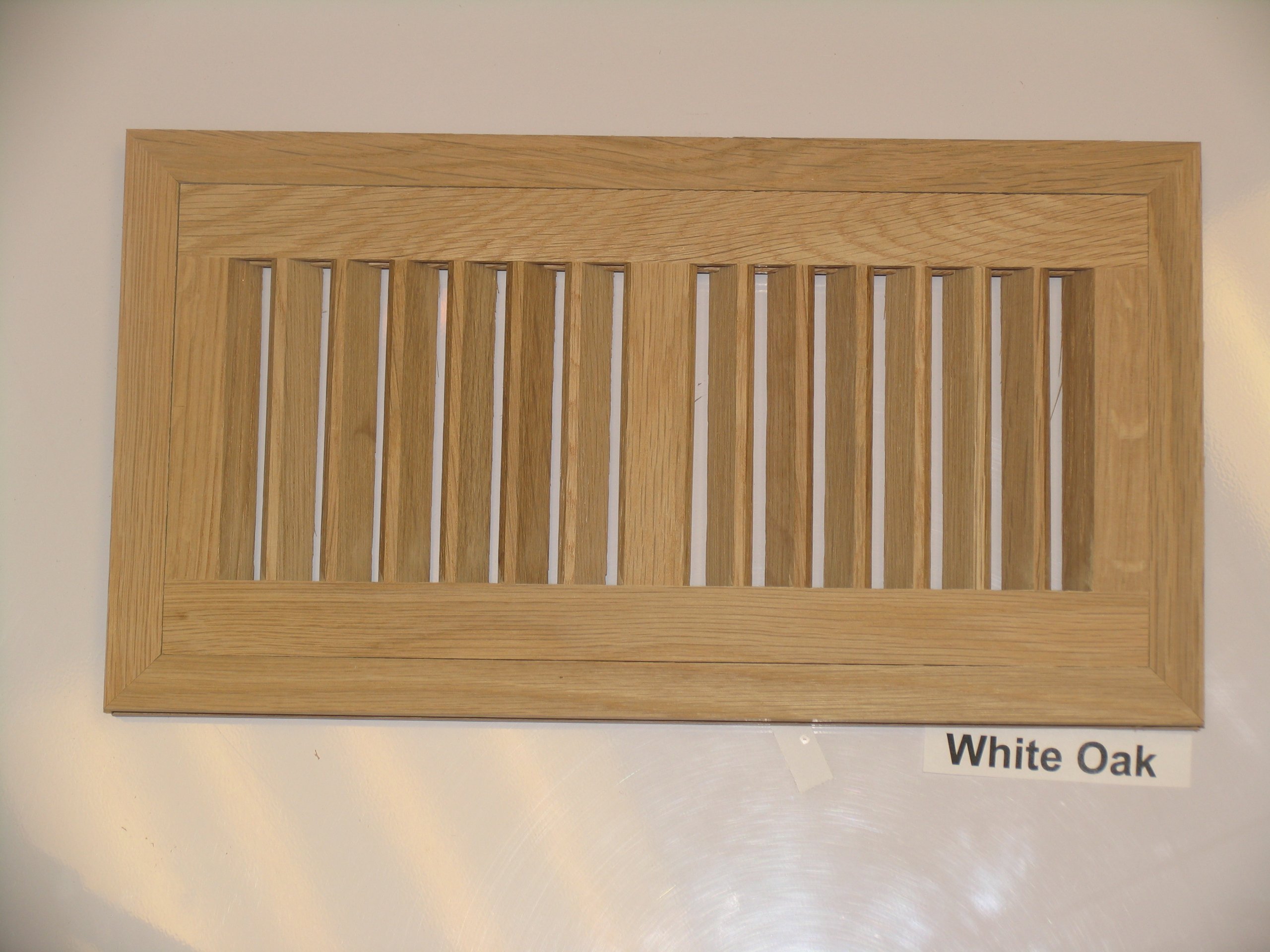 4" x 14" Hi-Output White Oak Flush Unfinished Wood Heat Register / Vent ...