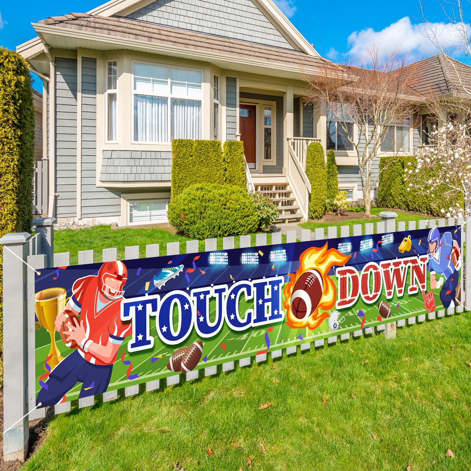 Football Birthday Banner 2024 Football Party Decorations Football ...