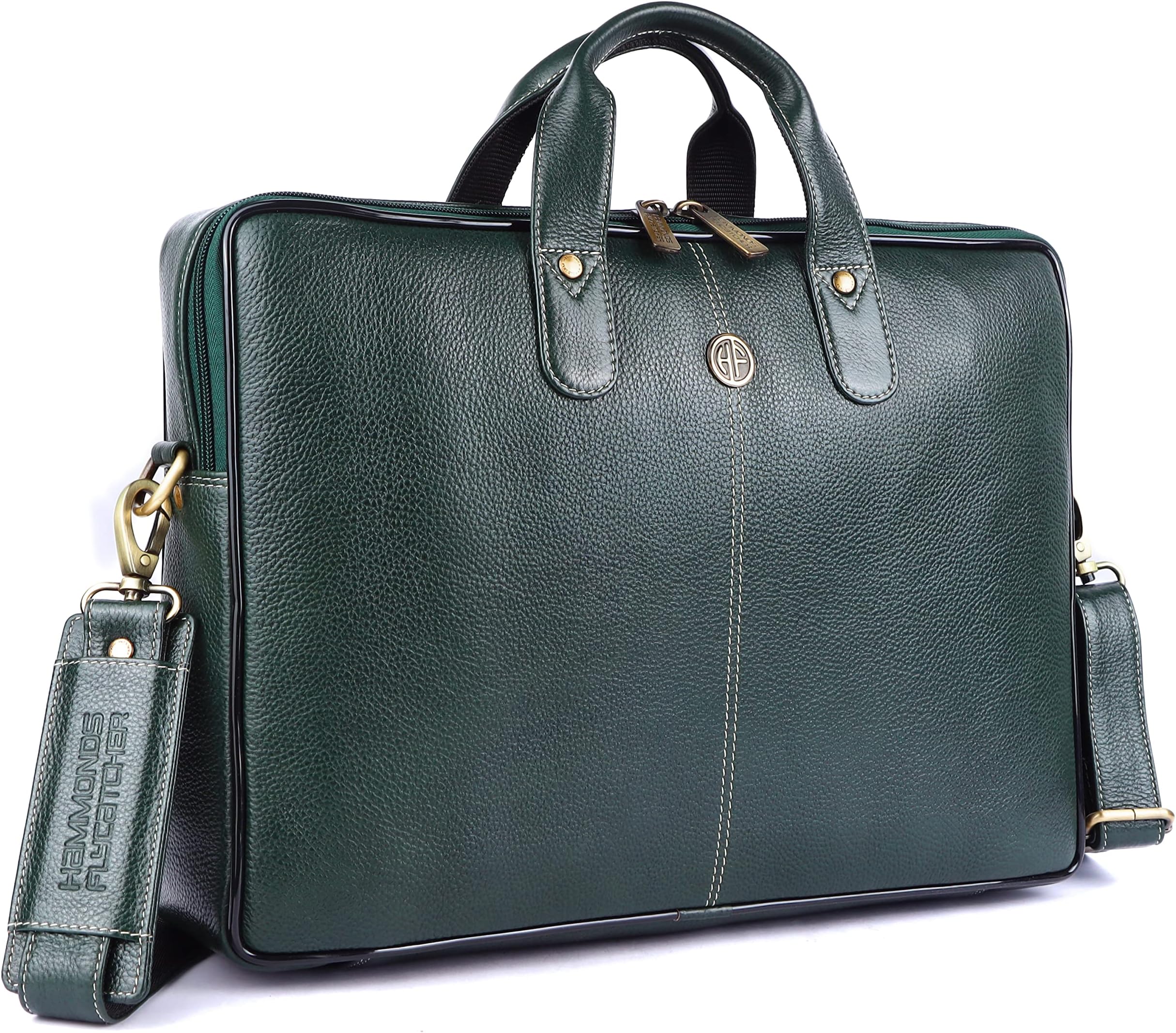 HAMMONDS FLYCATCHER Genuine Leather Office Bag for Men, 15.6 Inch ...