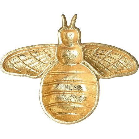 Amazon.com: Creative Co-Op Decorative Cast Iron Gold Bee Shaped Dish ...