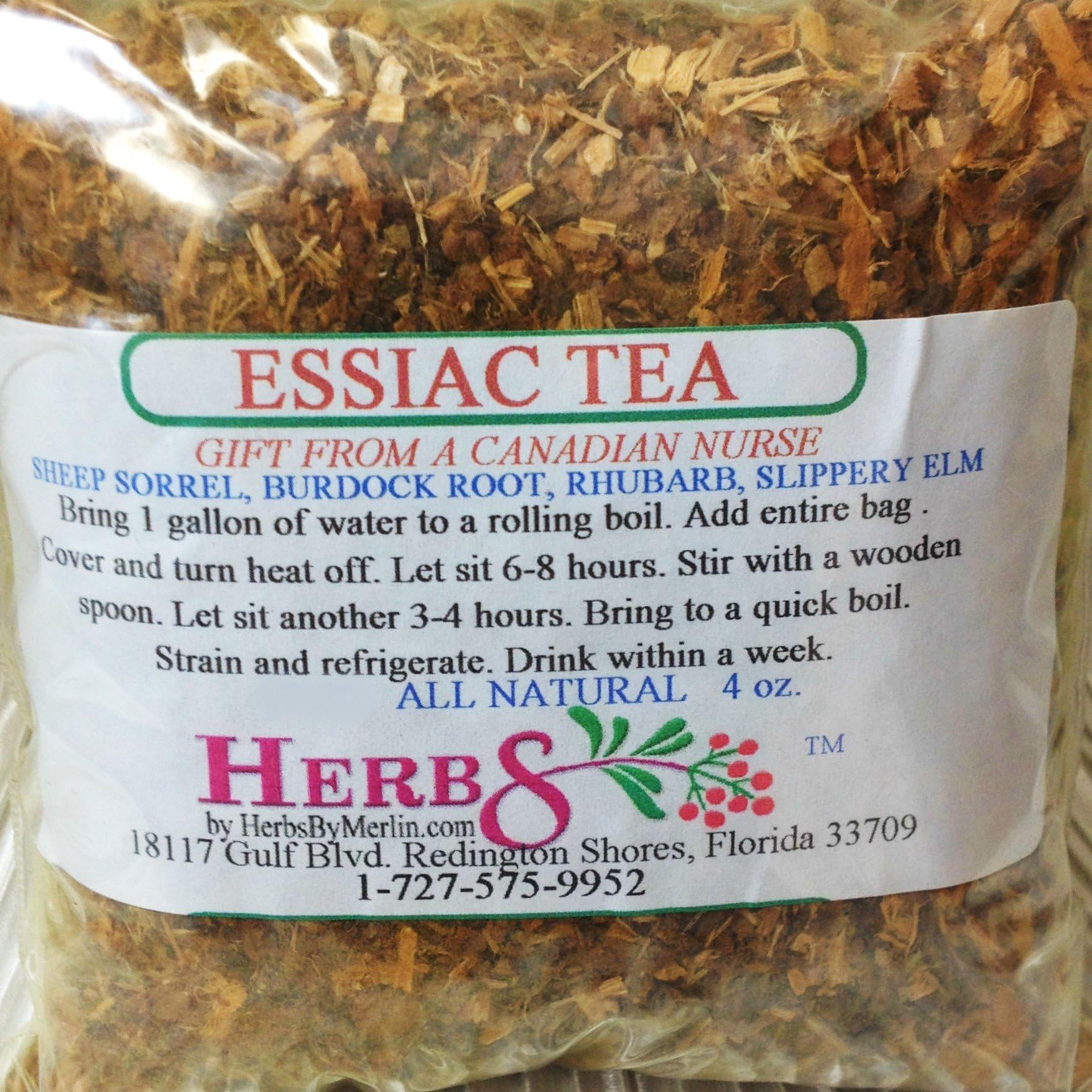 Amazon.com: Herbs By Merlin ESSIAC TEA Organic Loose Leaf Tea 4 oz Rene ...