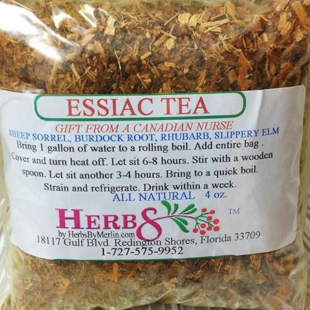 Amazon.com: Herbs By Merlin ESSIAC Tea Organic Loose Leaf Tea 4 oz Rene ...