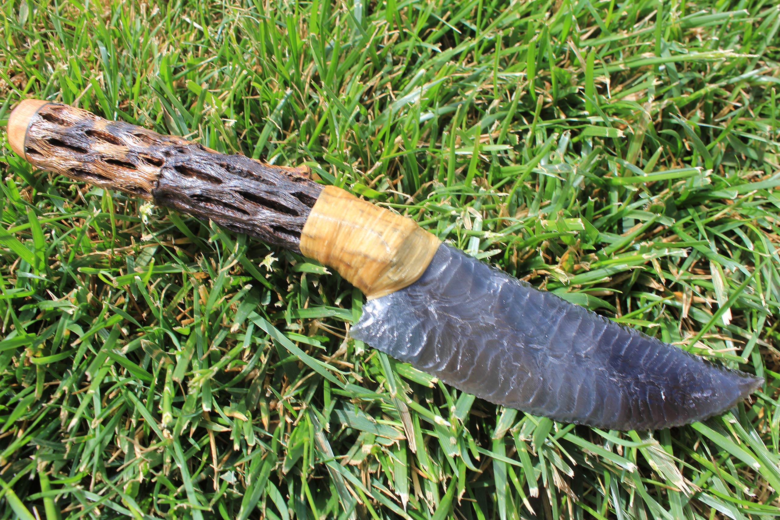 Buy 10-1/8" Long Davis Creek Rainbow Obsidian Point/Blade Flint Knapped ...