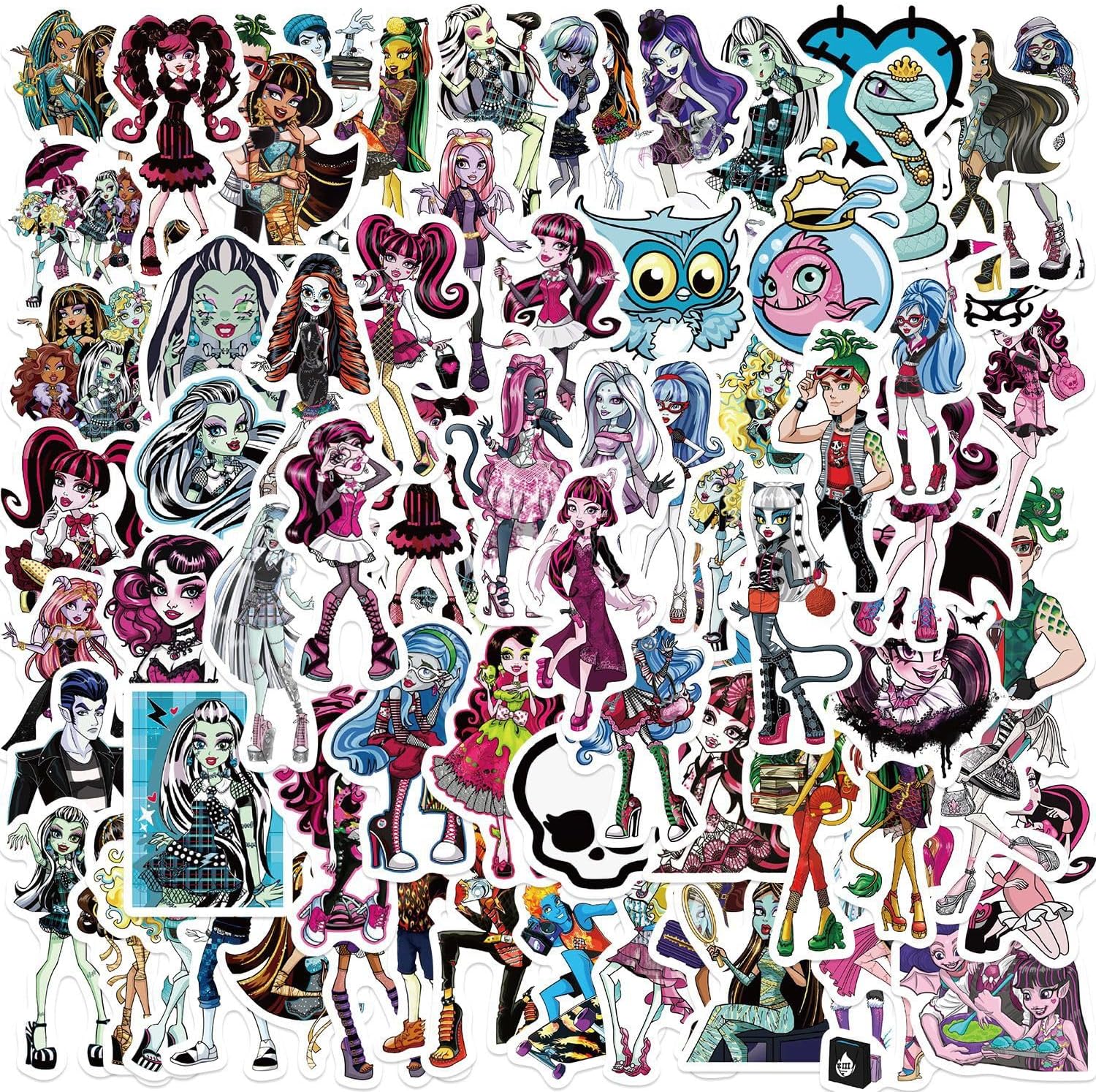 Amazon.com: 50Pcs Monster High Merch Stickers Pack for Water Bottle Cup ...