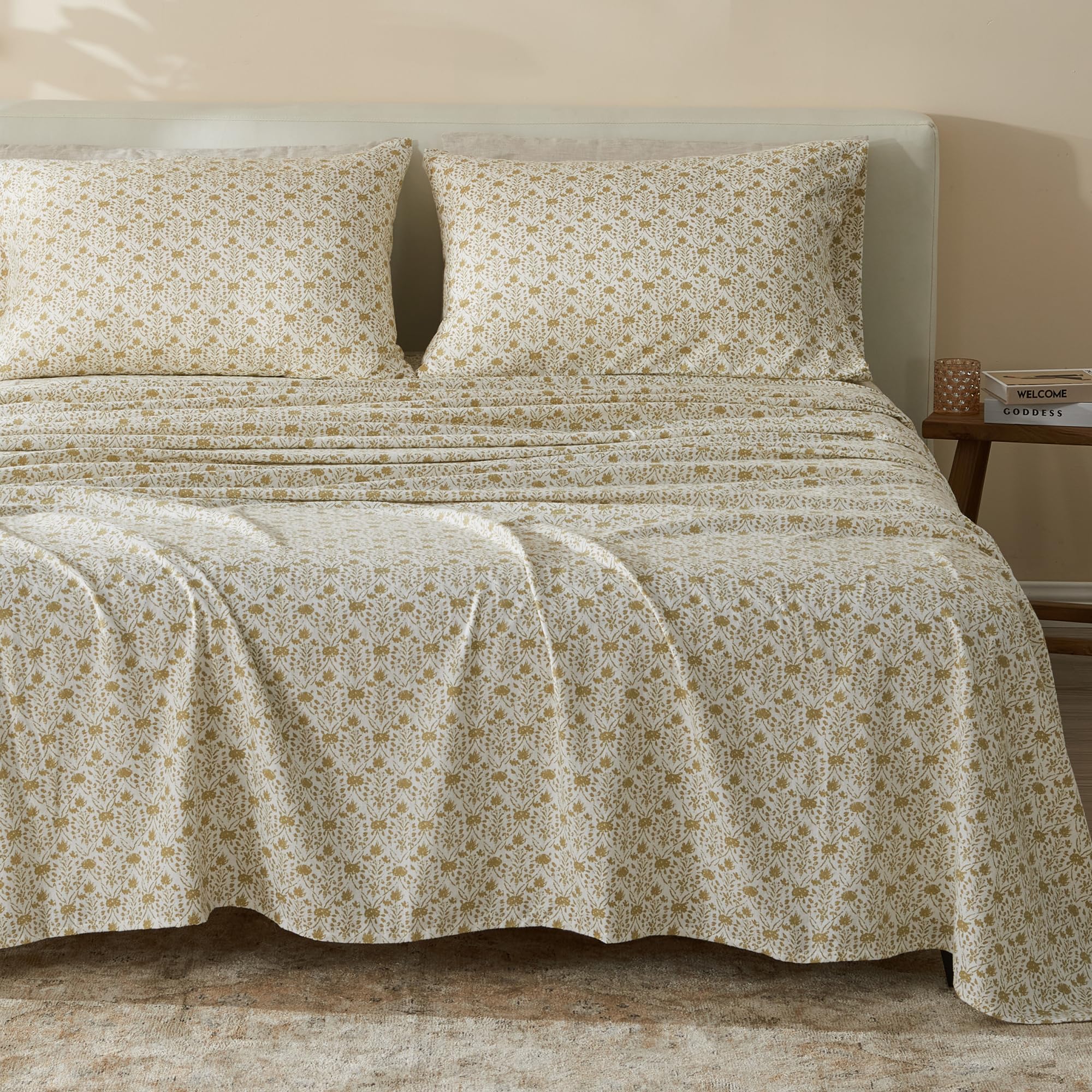 Amazon.com: Vintage Comfort 100% Turkish Cotton Queen Flannel Sheets ...