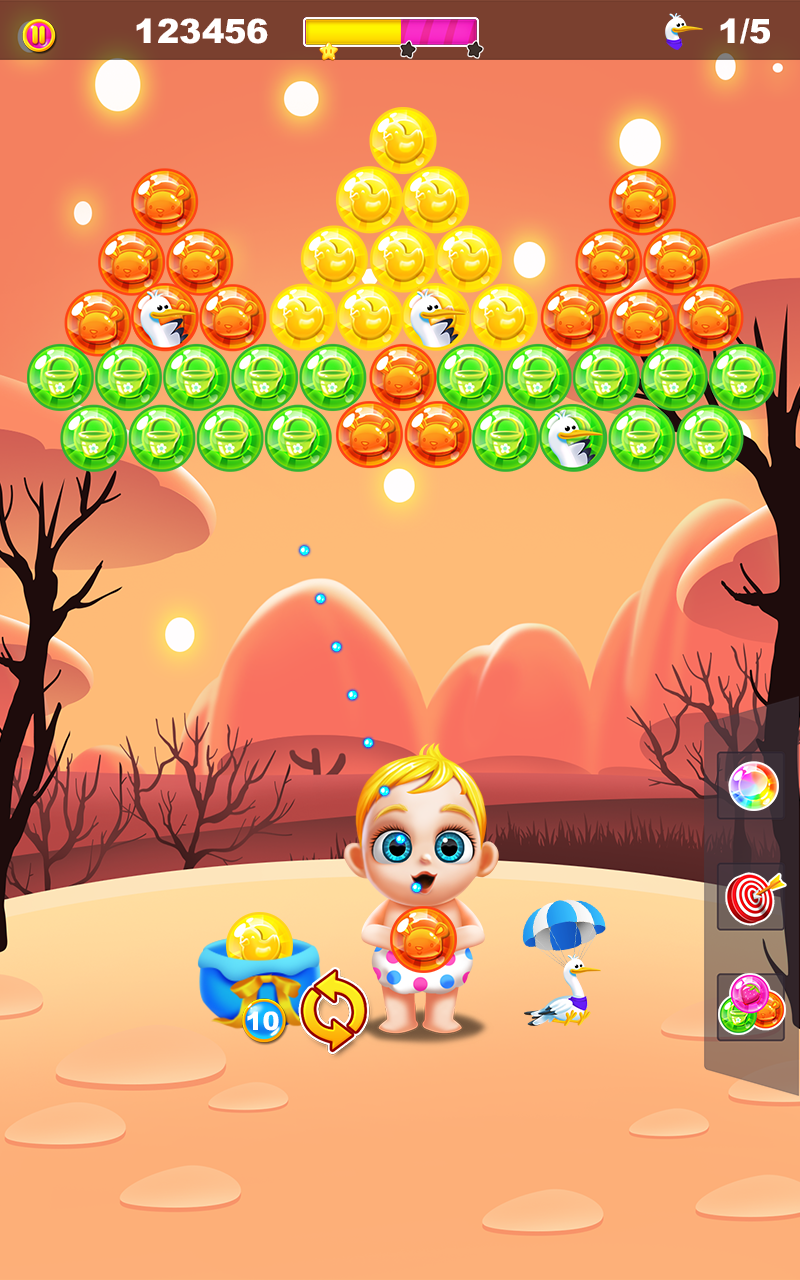 Baby's Bubble Shooter - Save the Storks! - App on Amazon Appstore