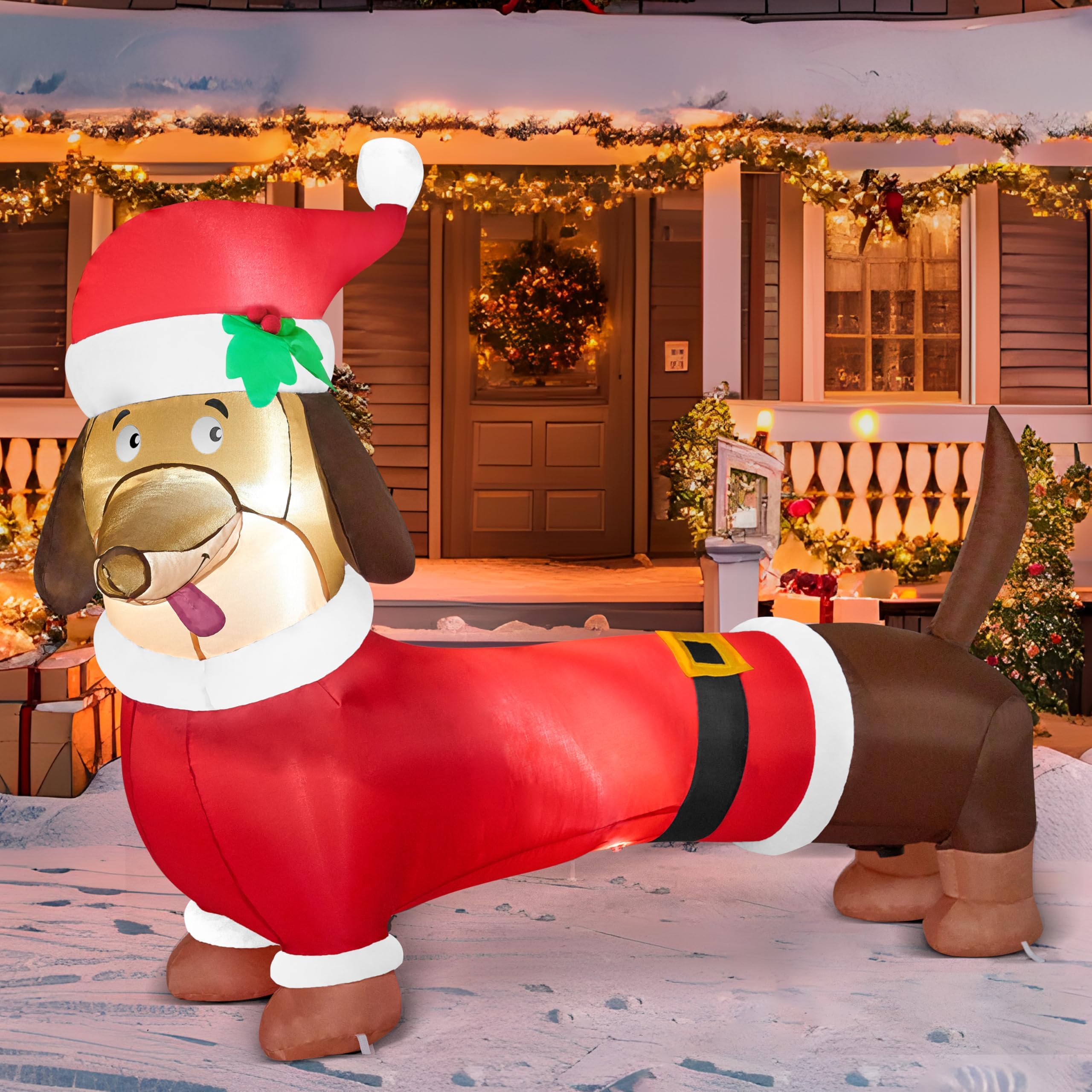 Amazon.com: Dachshund Weiner Dog Air Blown Inflatable Outdoor Christmas ...