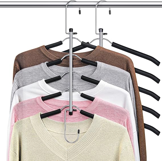 Amazon.com: Clothes Hangers Space Saving Shirt Organizer, Non Slip ...