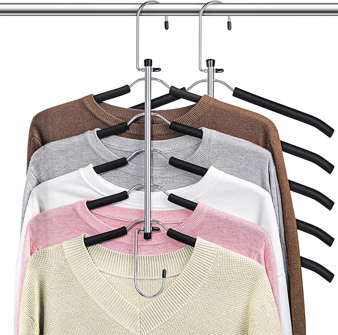 Amazon.com: Clothes Hangers Space Saving Shirt Organizer, Non Slip ...