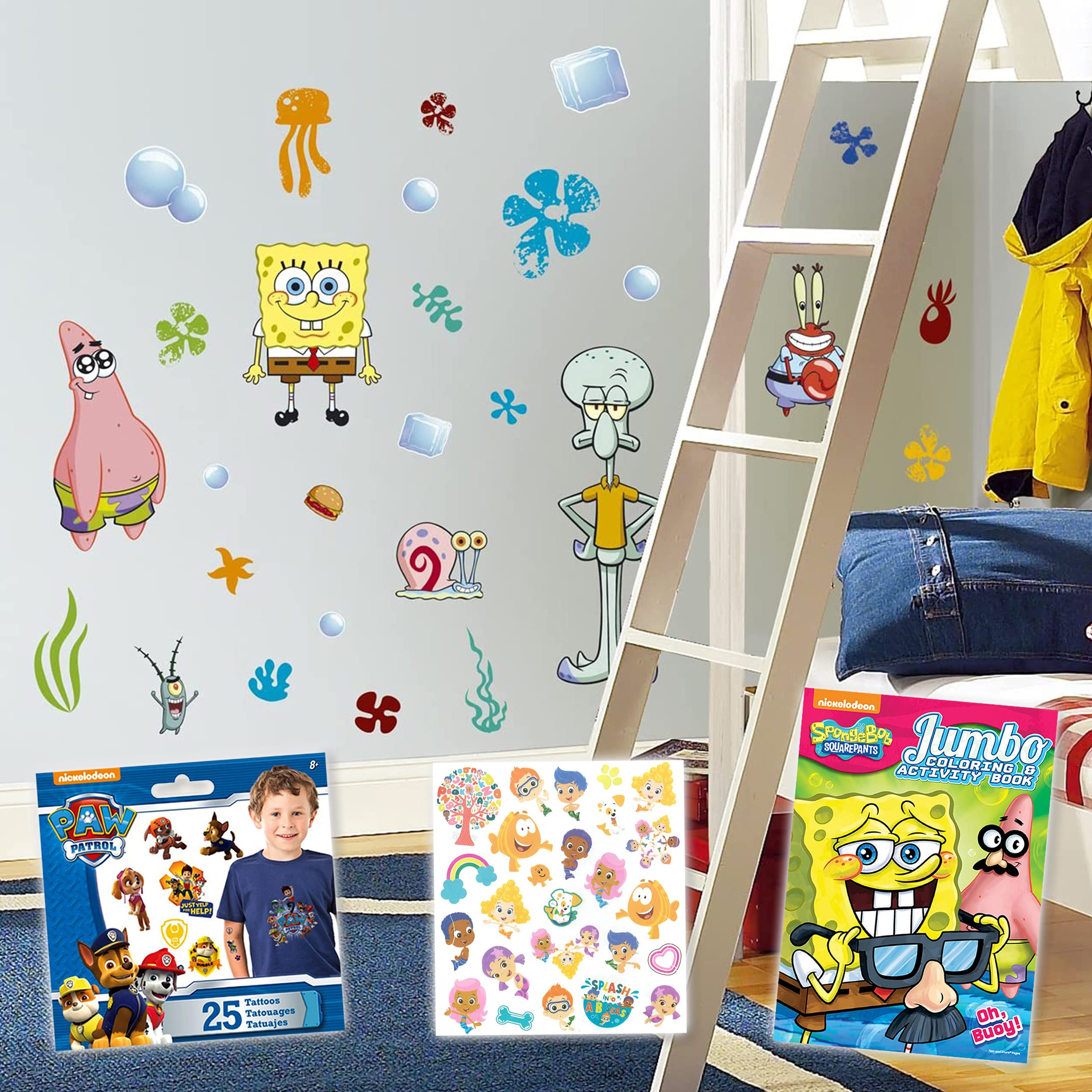 Buy RoomMates Spongebob Wall Decals Bundle ~ 45 Pc Spongebob Room Decor ...