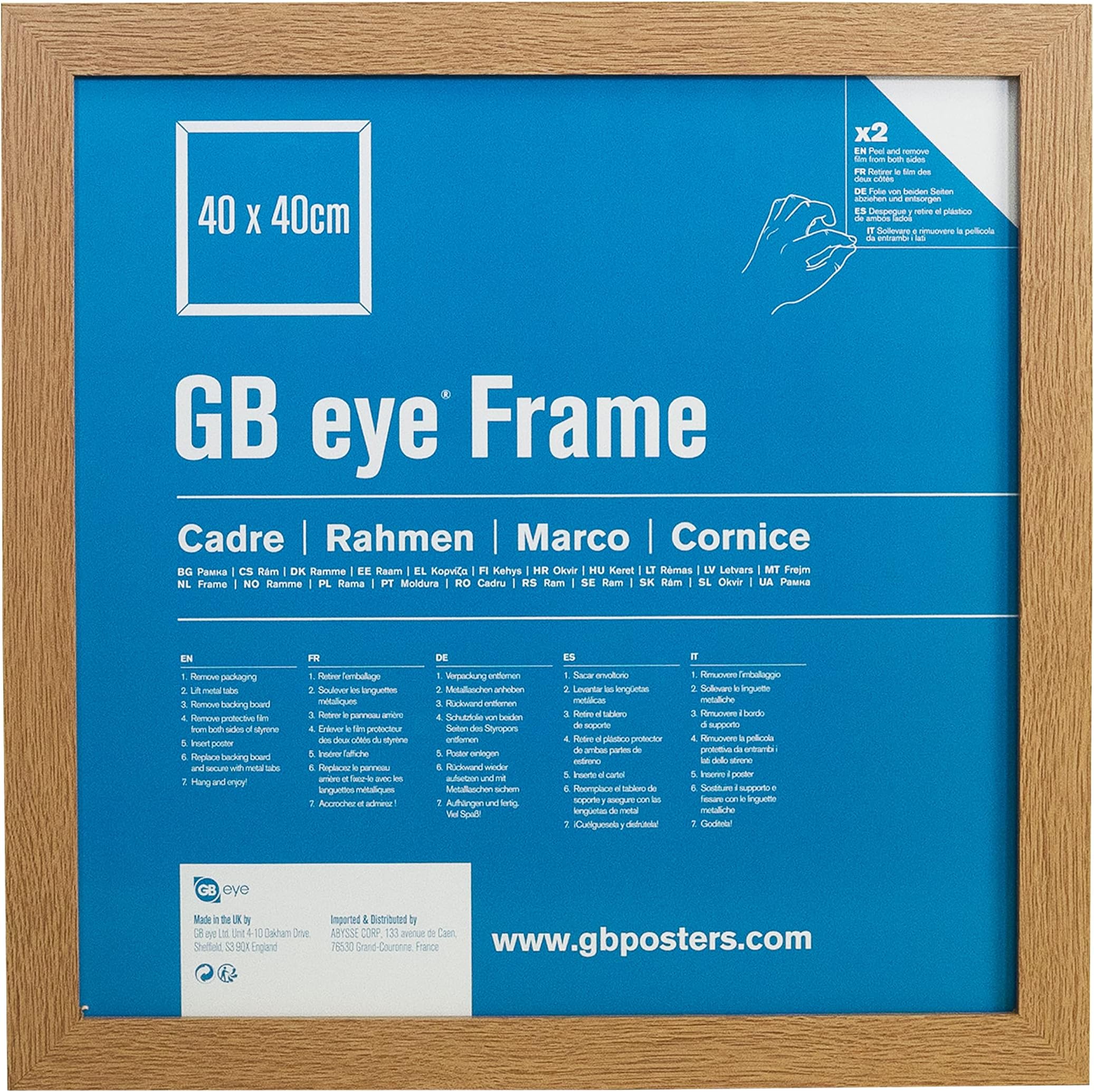Picture Frame Poster Frame Size, 40x40cm (Oak) : Amazon.co.uk: Home ...