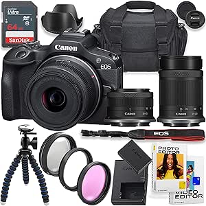 Amazon.com: Canon EOS R100 Mirrorless Camera w RF-S 18-45mm is STM Lens ...