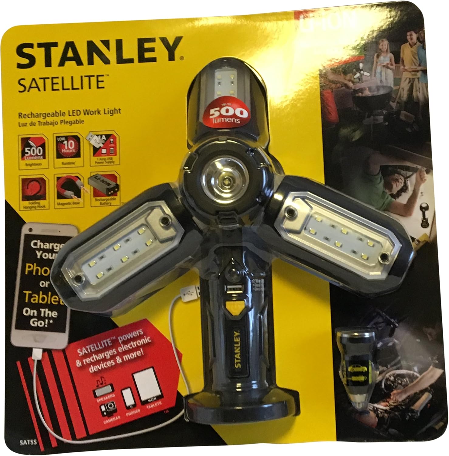 Amazon.com: Stanley Satellite Rechargeable LED Work Light : Tools ...