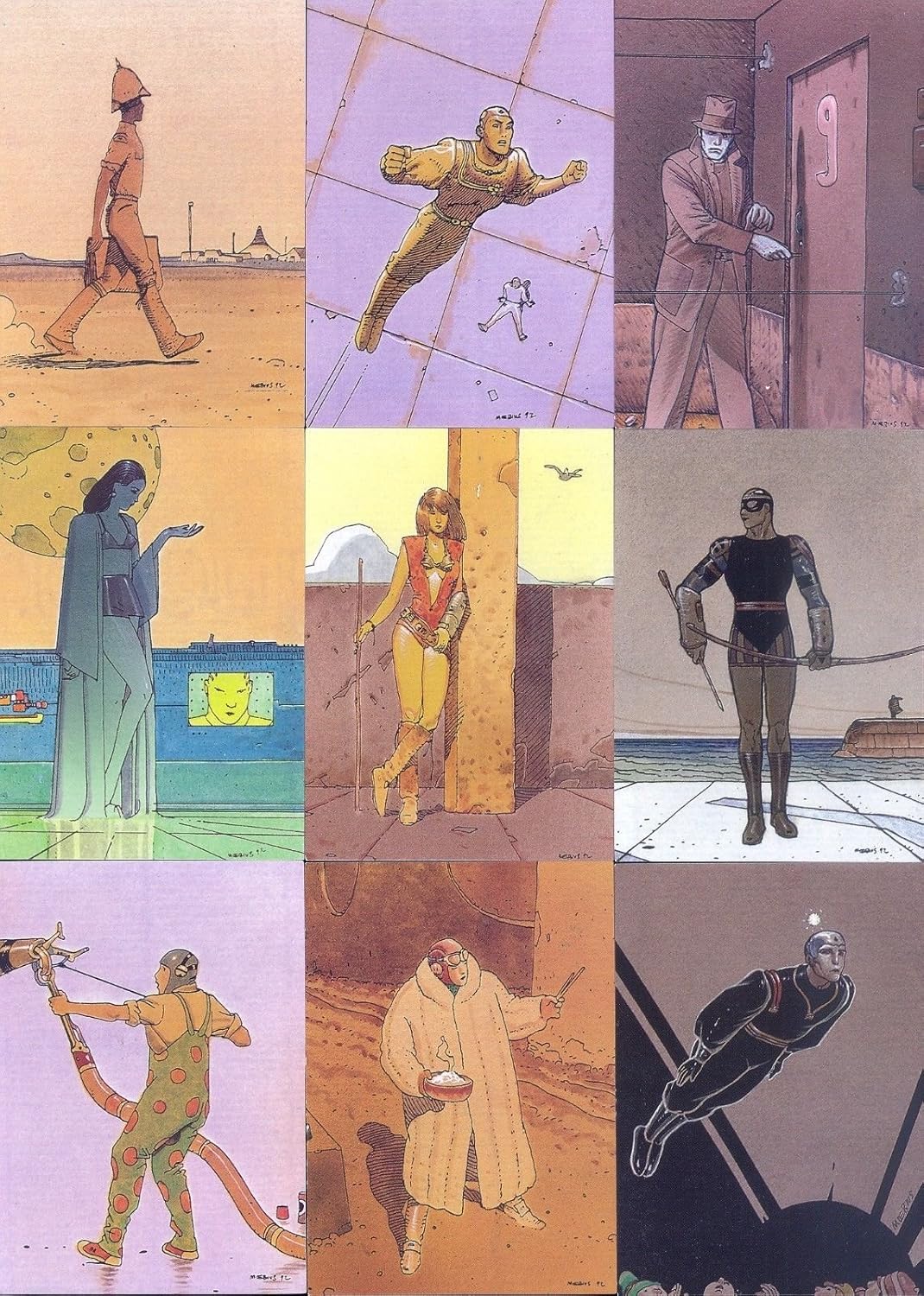 MOEBIUS COLLECTOR CARDS 1992 COMIC IMAGES COMPLETE BASE CARD SET OF 90 ...